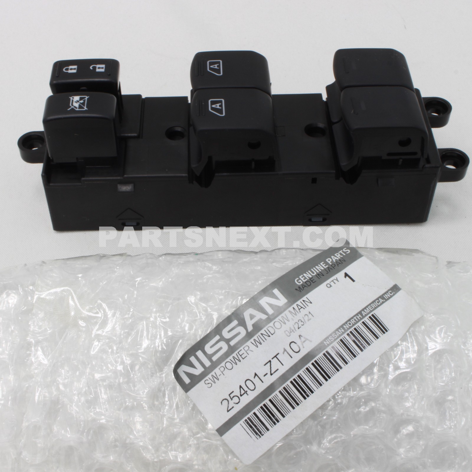 Nissan :: 25401-ZT10A SWITCH ASSY-POWER WINDOW,MAIN