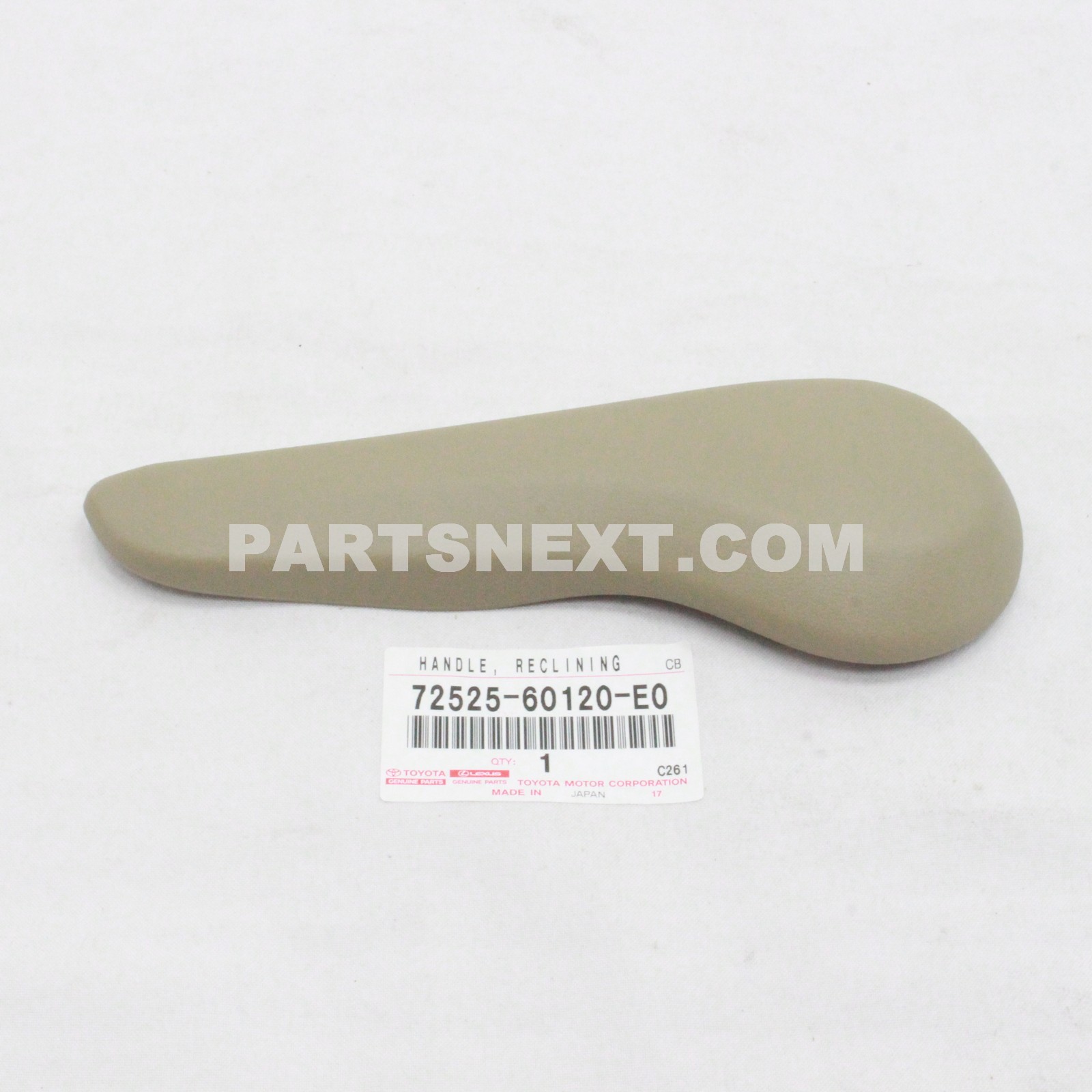 Toyota :: 72525-60120-E0 HANDLE, RECLINING ADJUSTER RELEASE, NO.1 RH