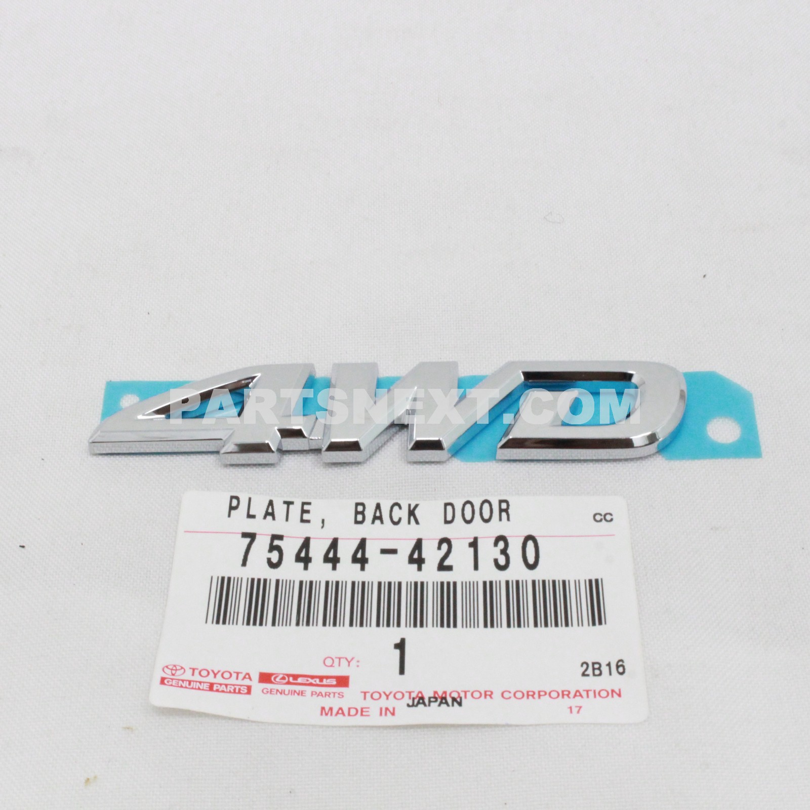 Toyota :: 75444-42130 PLATE BACK DOOR