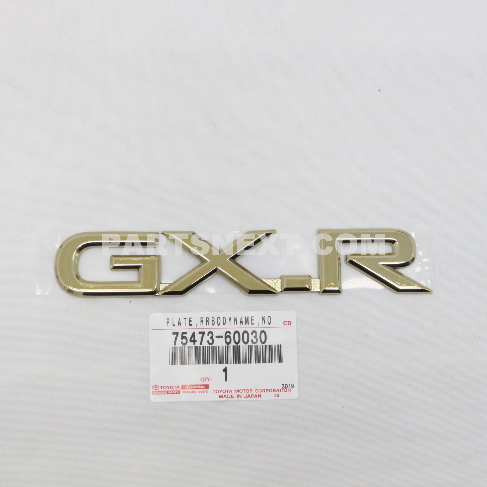 Toyota :: 75473-60030 PLATE, BACK DOOR NAME, NO.2