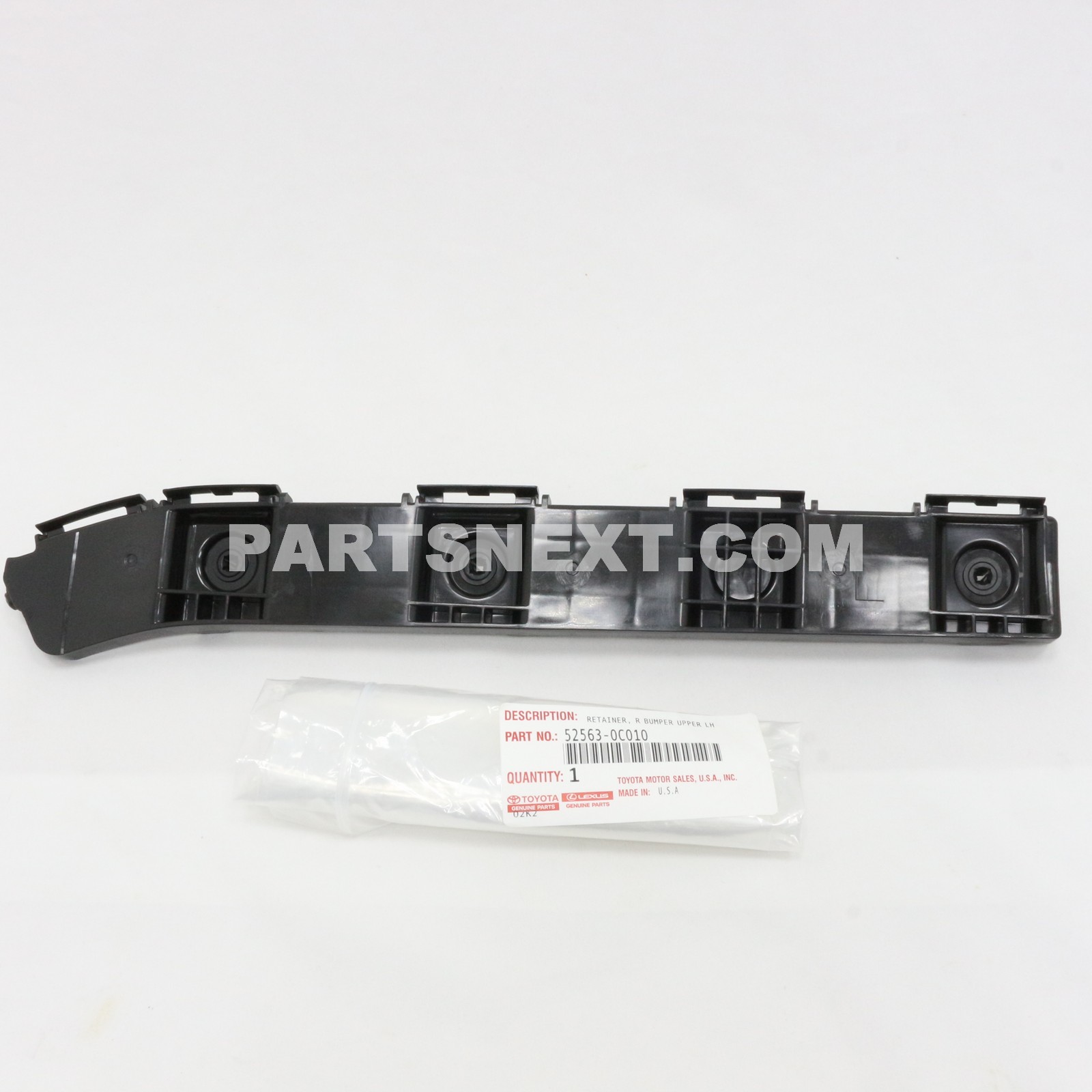 Toyota :: 52563-0C010 RETAINER, REAR BUMPER, UPPER LH