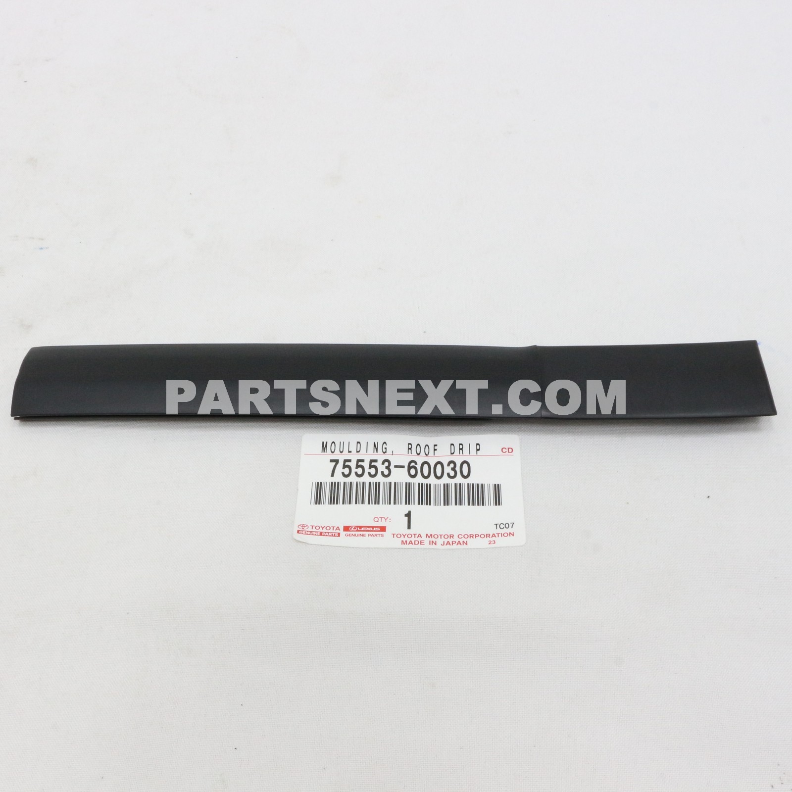 Toyota :: 75553-60030 MOULDING, ROOF DRIP SIDE FINISH, REAR RH