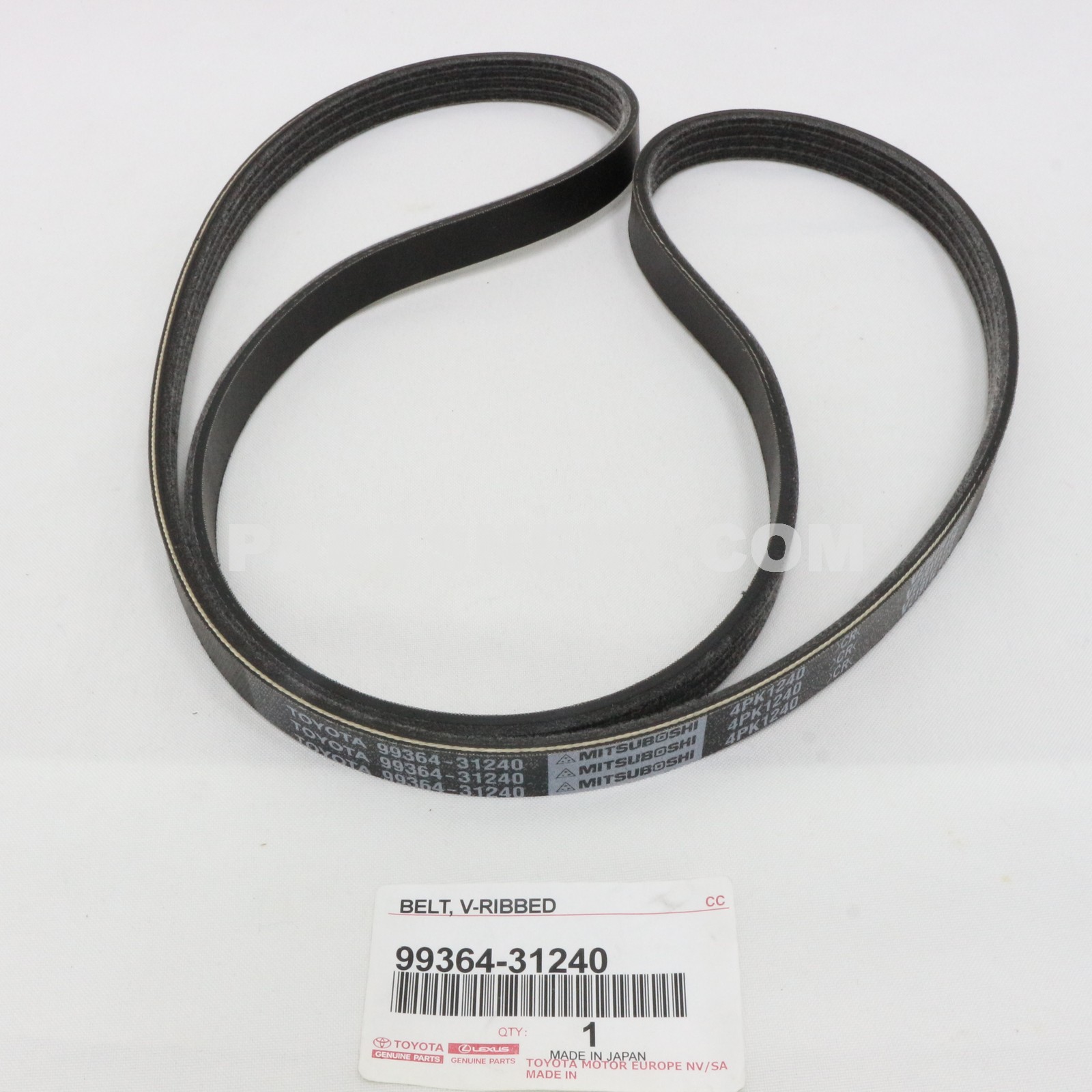 Toyota :: 99364-31240 BELT, V (COOLER COMPRESSOR TO CRANKSHAFT PULLEY ...