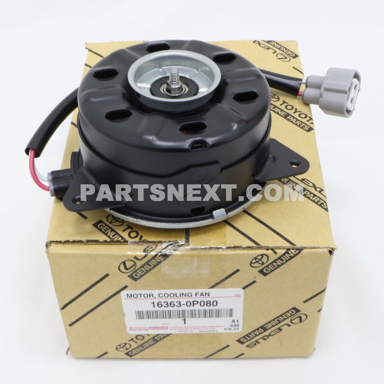Toyota :: 16363-0P080 MOTOR, COOLING FAN