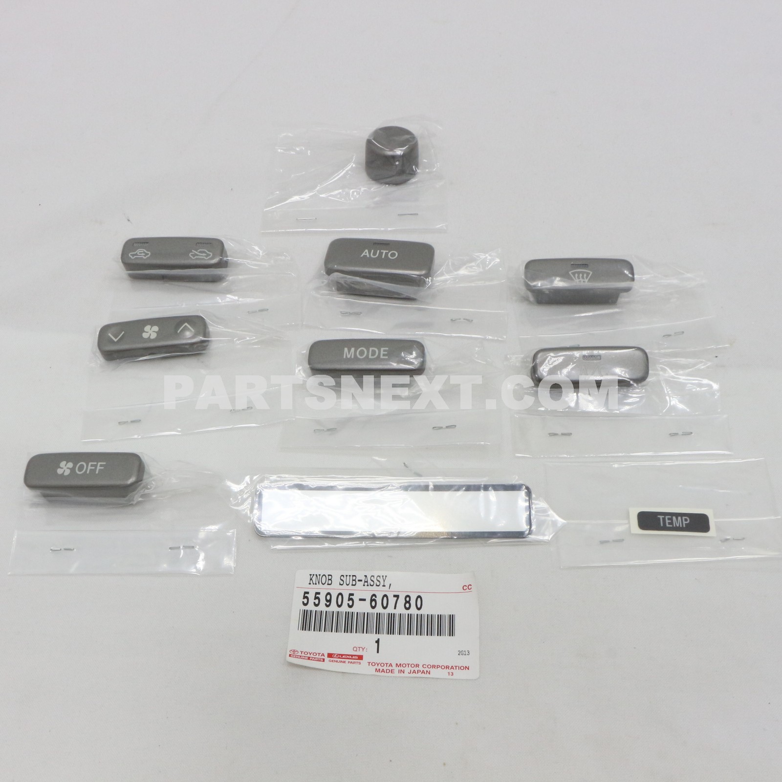 Toyota :: 55905-60780 KNOB, HEATER CONTROL