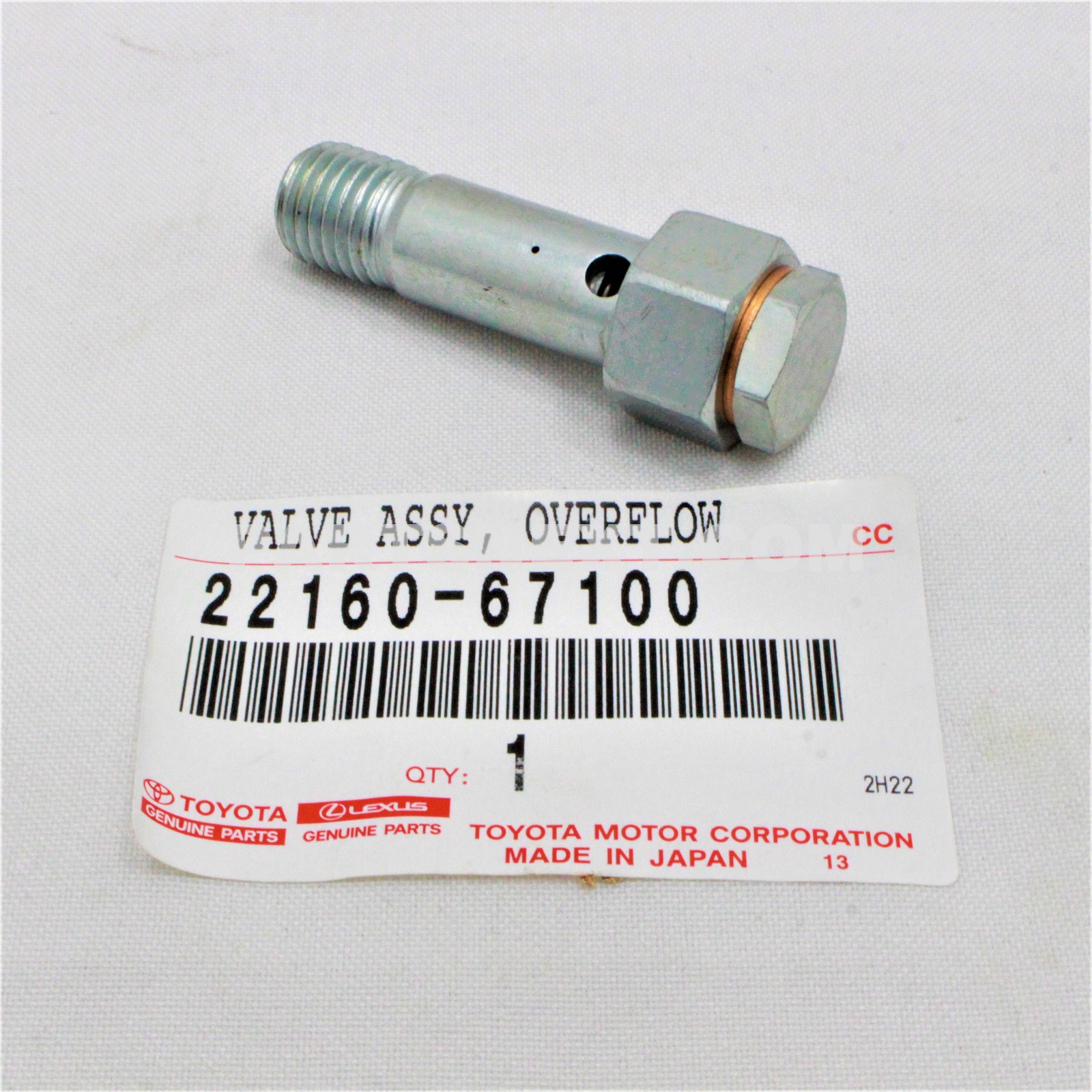 Toyota :: 22160-67100 SCREW SUB-ASSY, OVERFLOW