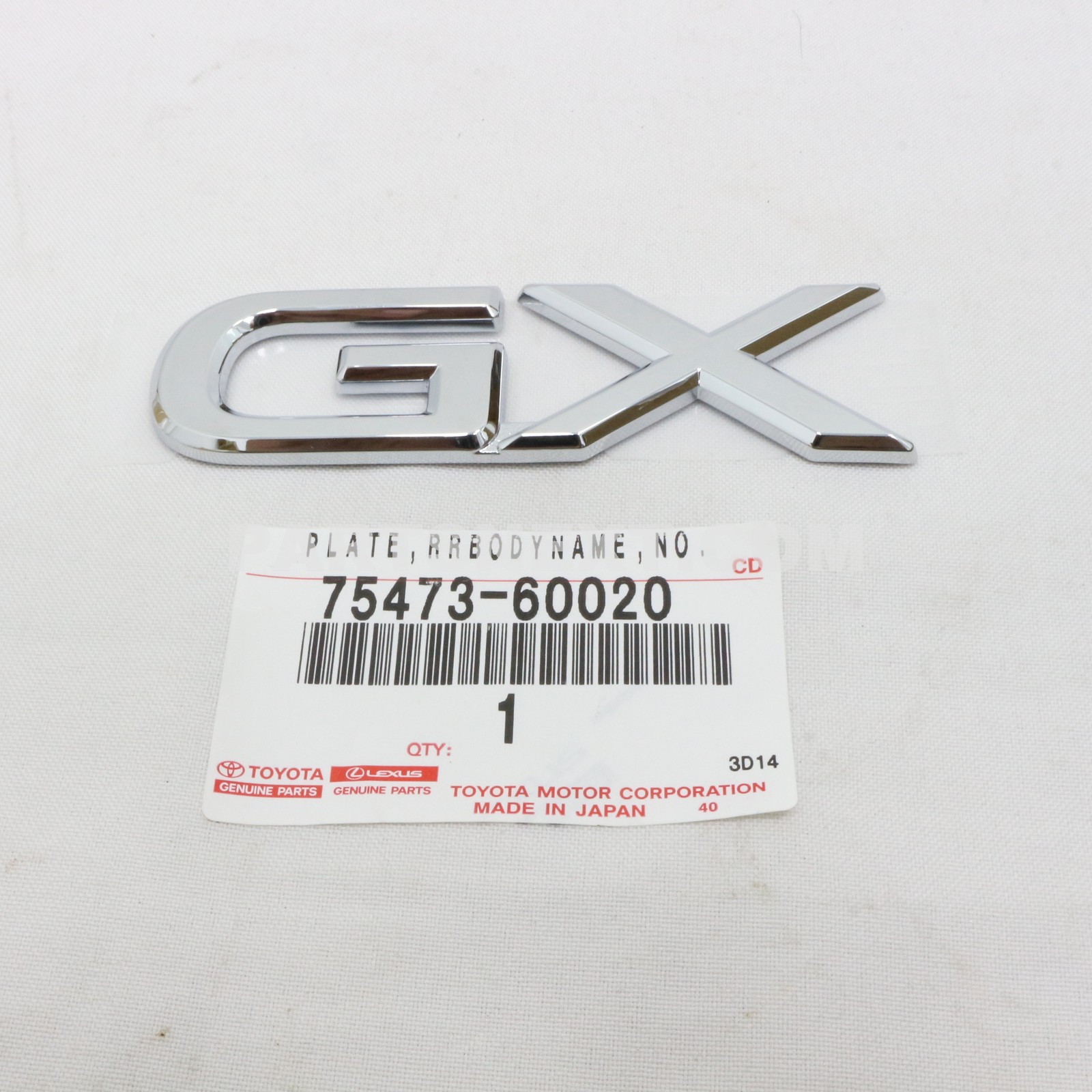 Toyota :: 75473-60020 PLATE, BACK DOOR NAME, NO.2