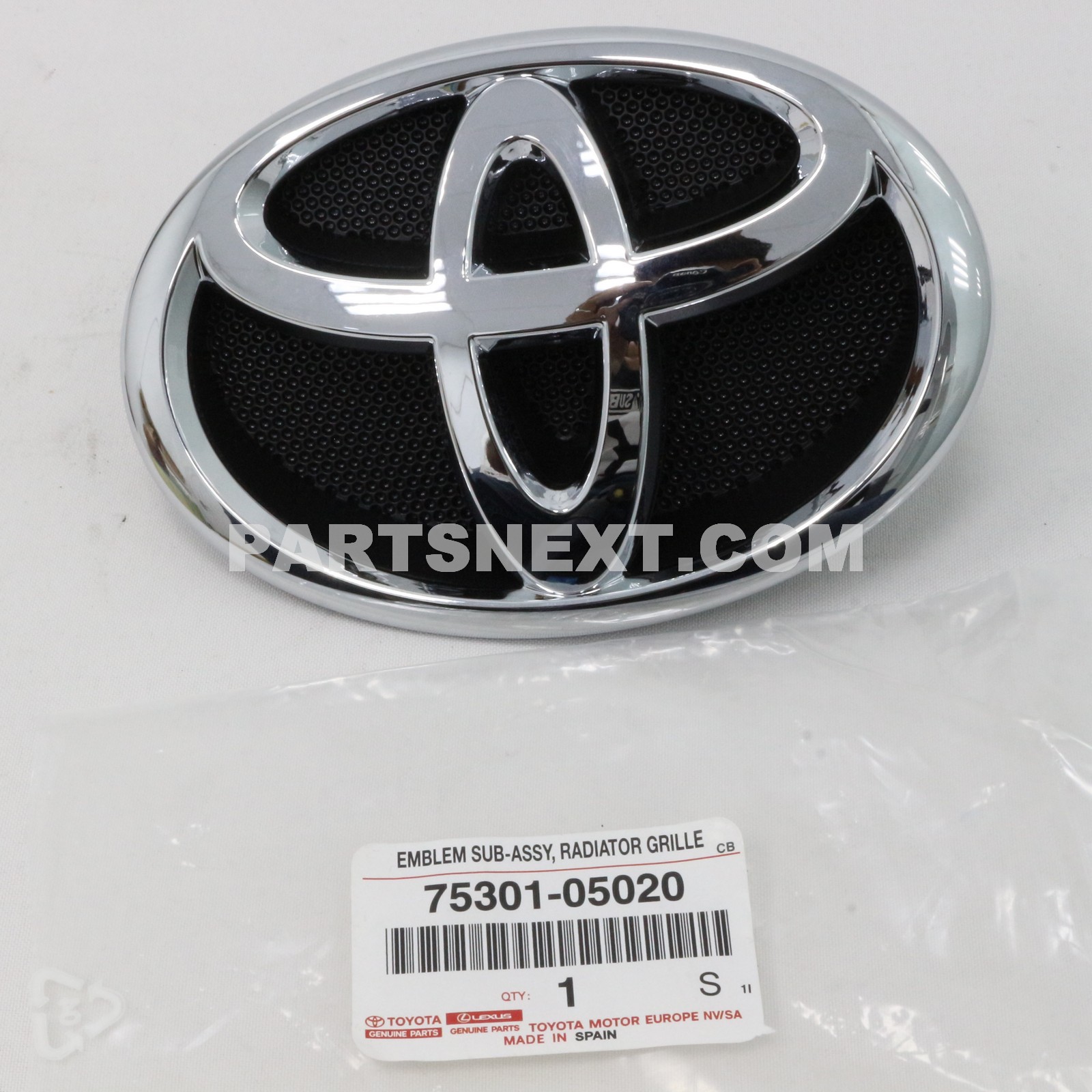 Toyota :: 75301-05020 EMBLEM, RADIATOR GRILLE (OR FRONT PANEL)