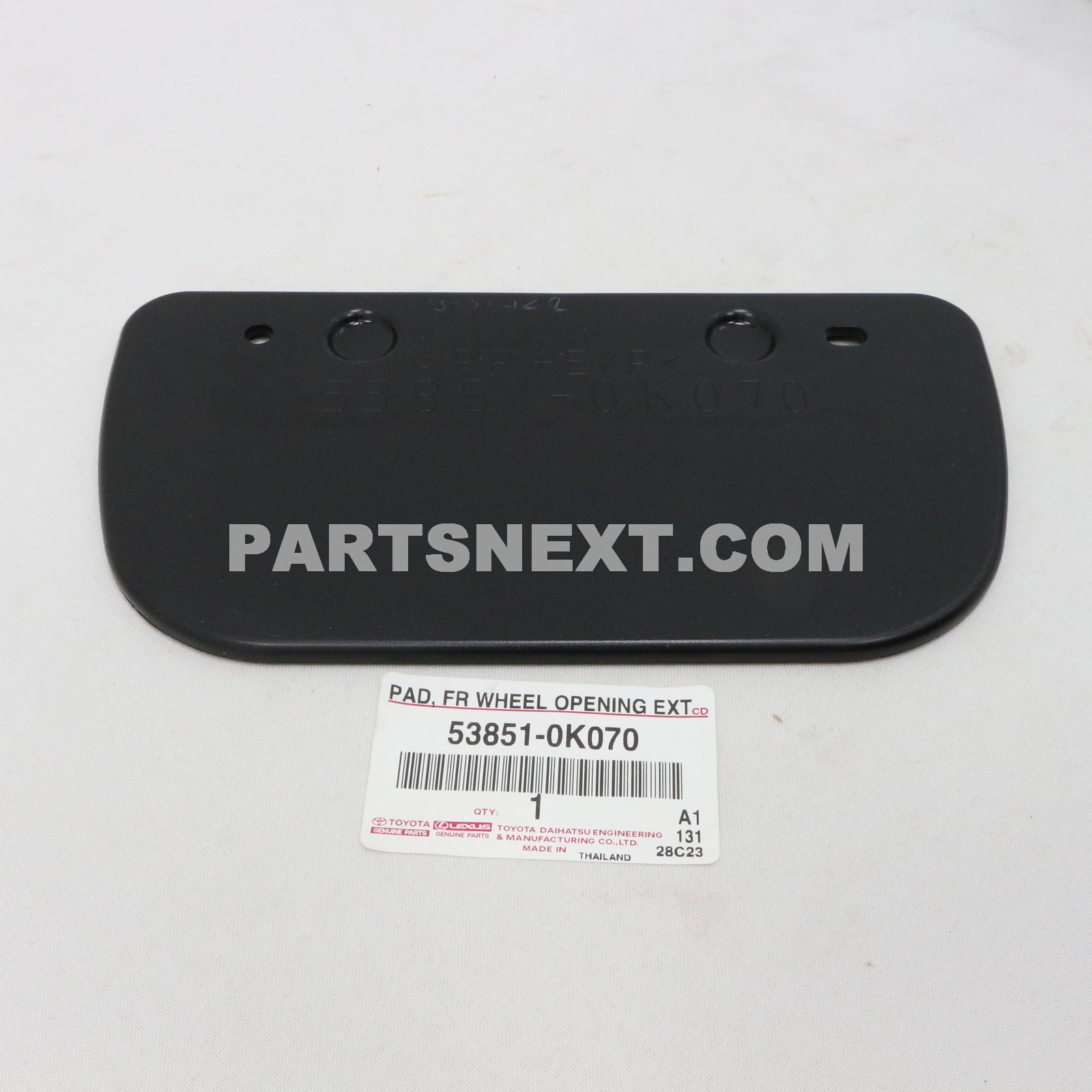 Toyota :: 53851-0K070 PAD, FRONT WHEEL OPENING EXTENSION, NO.1