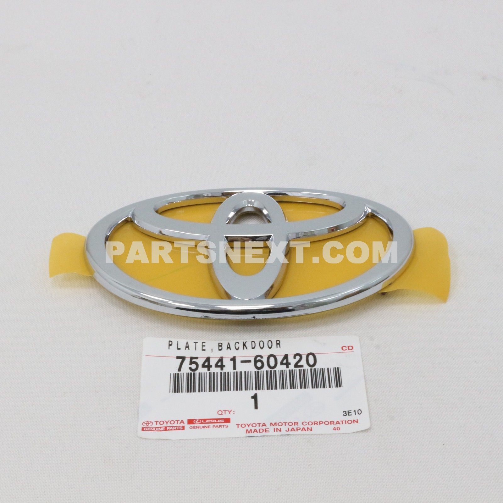 Toyota :: 75441-60420 PLATE, BACK DOOR NAME, NO.1