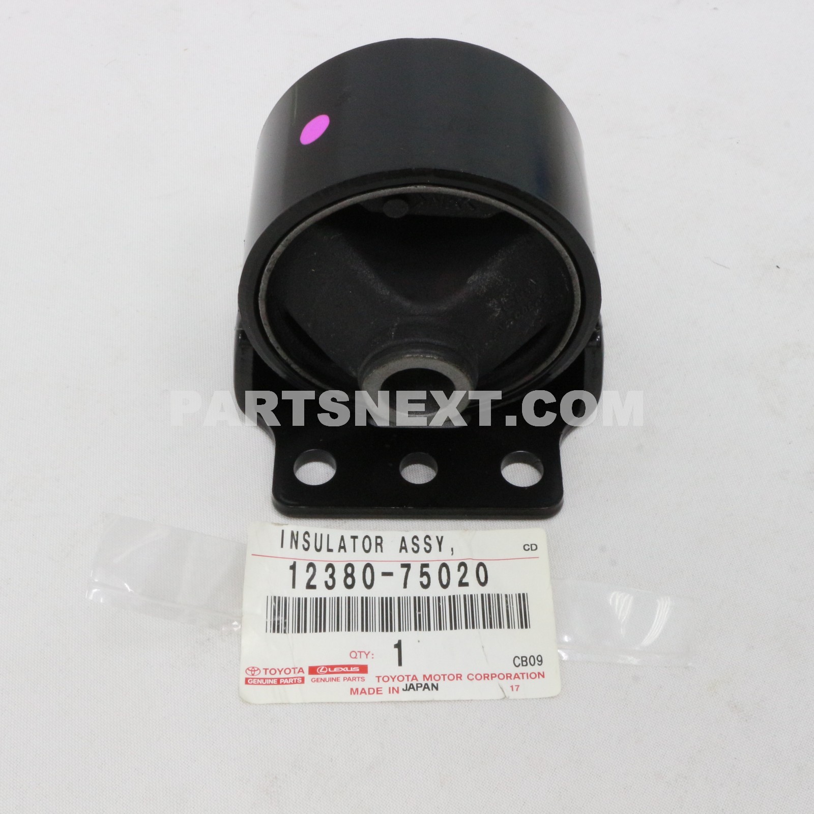 Toyota :: 12380-75020 INSULATOR ASSY, ENGINE MOUNTING, REAR