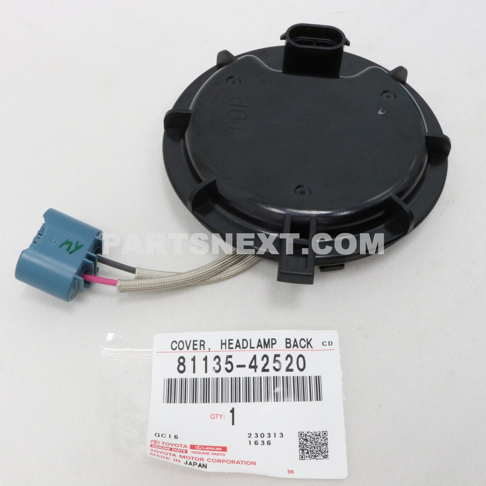 Toyota :: 81135-42520 COVER, HEADLAMP BACK, NO.1