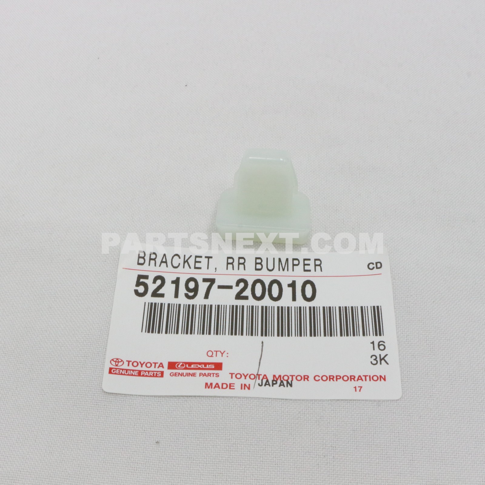Toyota :: 52197-20010 BRACKET, REAR BUMPER SEAL, RH