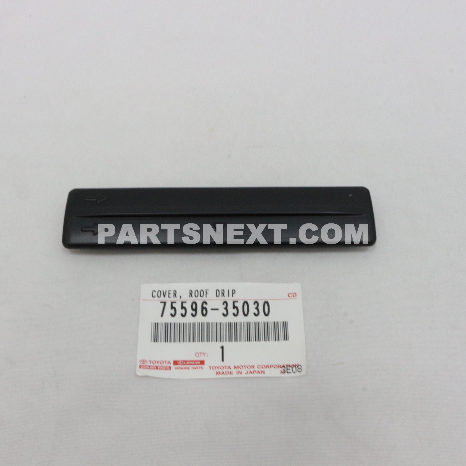 Toyota :: 75596-35030 COVER, ROOF DRIP SIDE FINISH MOULDING JOINT, RH/LH