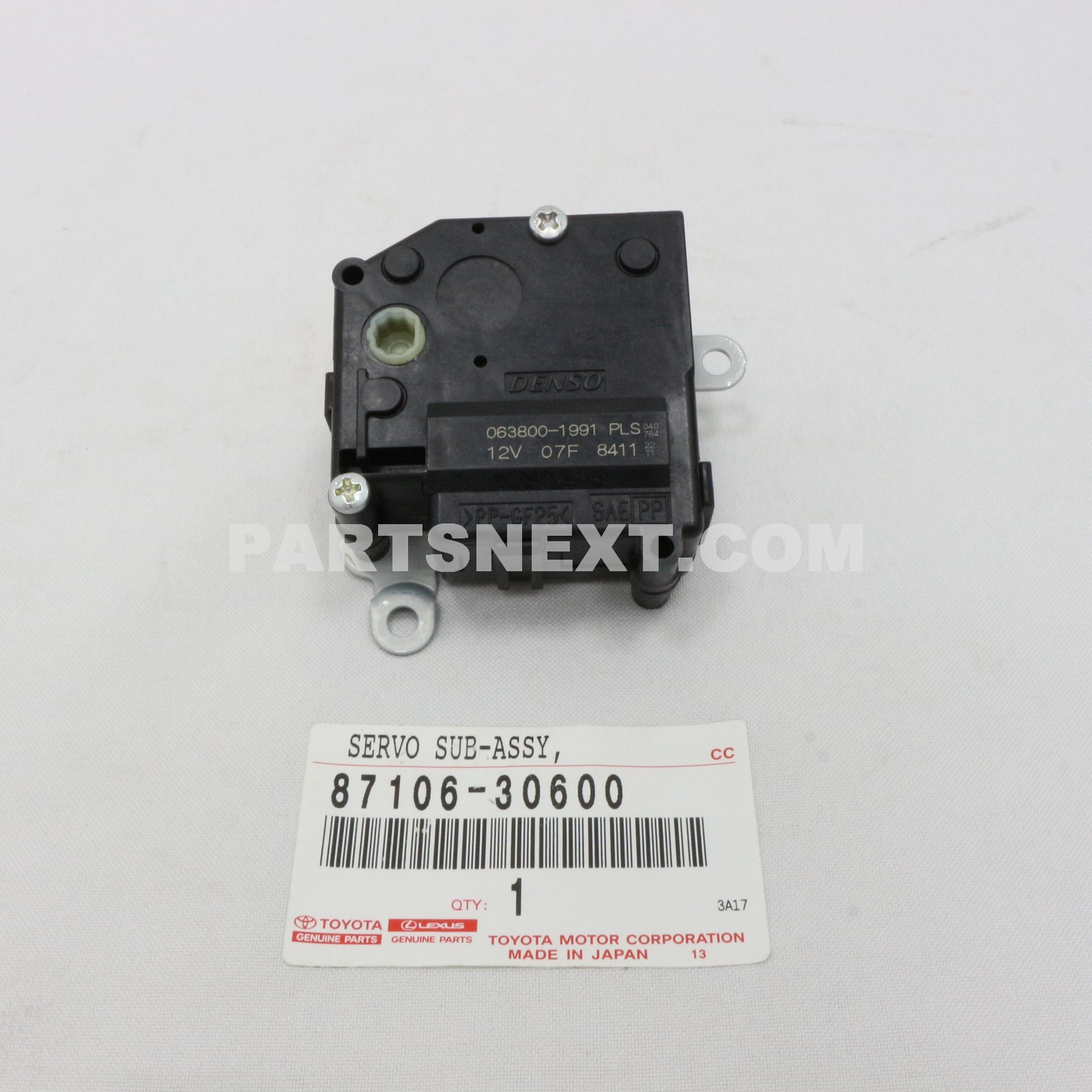 Toyota :: 87106-30600 DAMPER SERVO SUB-ASSY, AIR CONDITIONER RADIATOR, NO.6