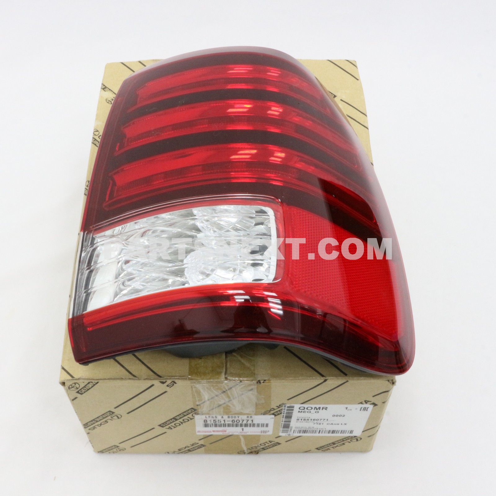 Toyota :: 81551-60771 LENS & BODY, REAR COMBINATION LAMP, RH
