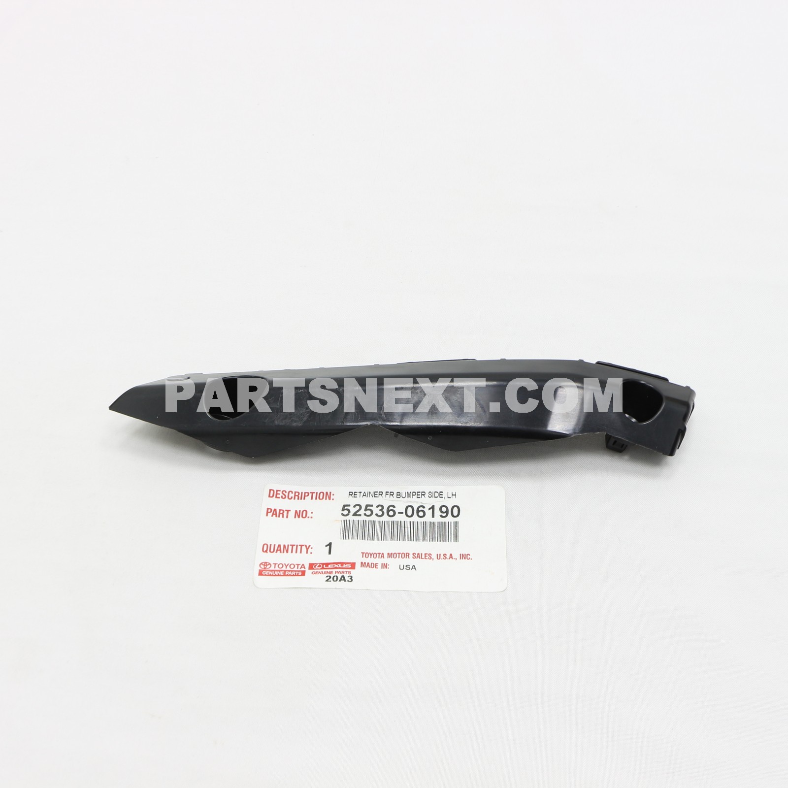 Toyota :: 52536-06190 RETAINER, FRONT BUMPER SIDE, LH
