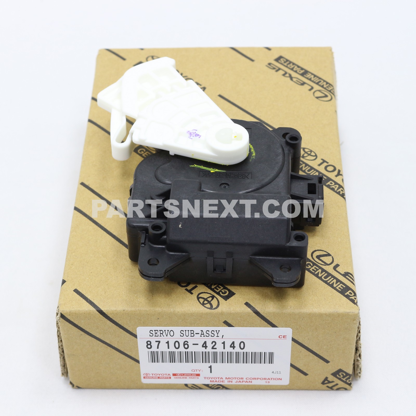 Toyota :: 87106-42140 SERVO SUB-ASSY, DAMPER(FOR RECIRCULATION)