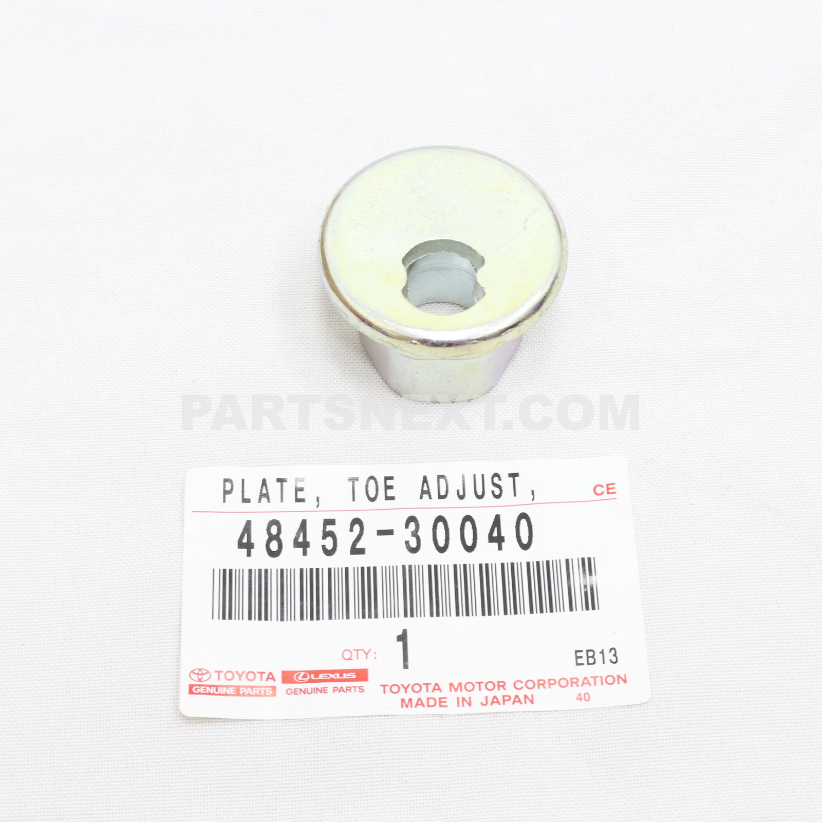 Toyota :: 48452-30040 PLATE, REAR SUSPENSION TOE ADJUST, NO.2