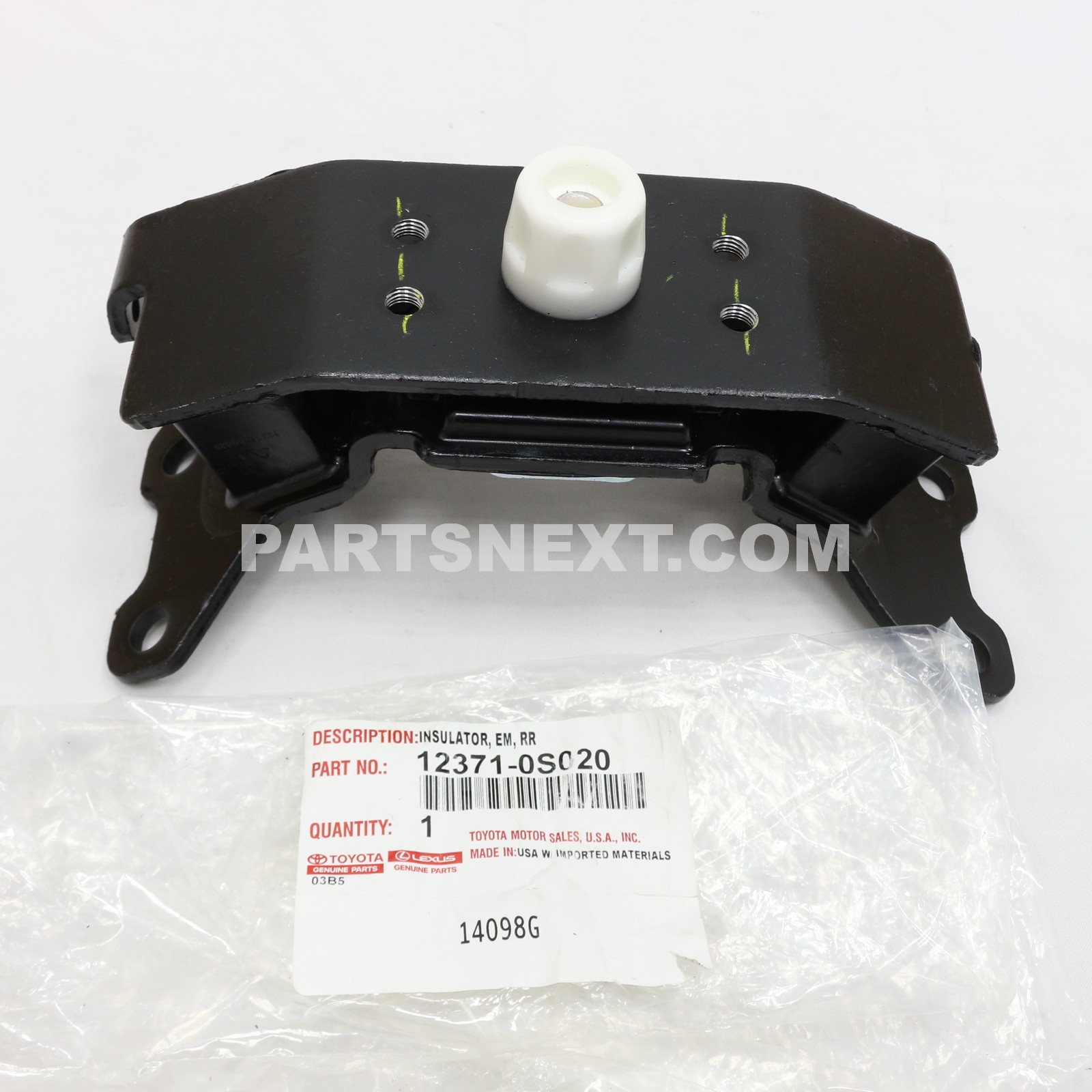 Toyota :: 12371-0S020 INSULATOR, ENGINE MOUNTING, REAR NO.1