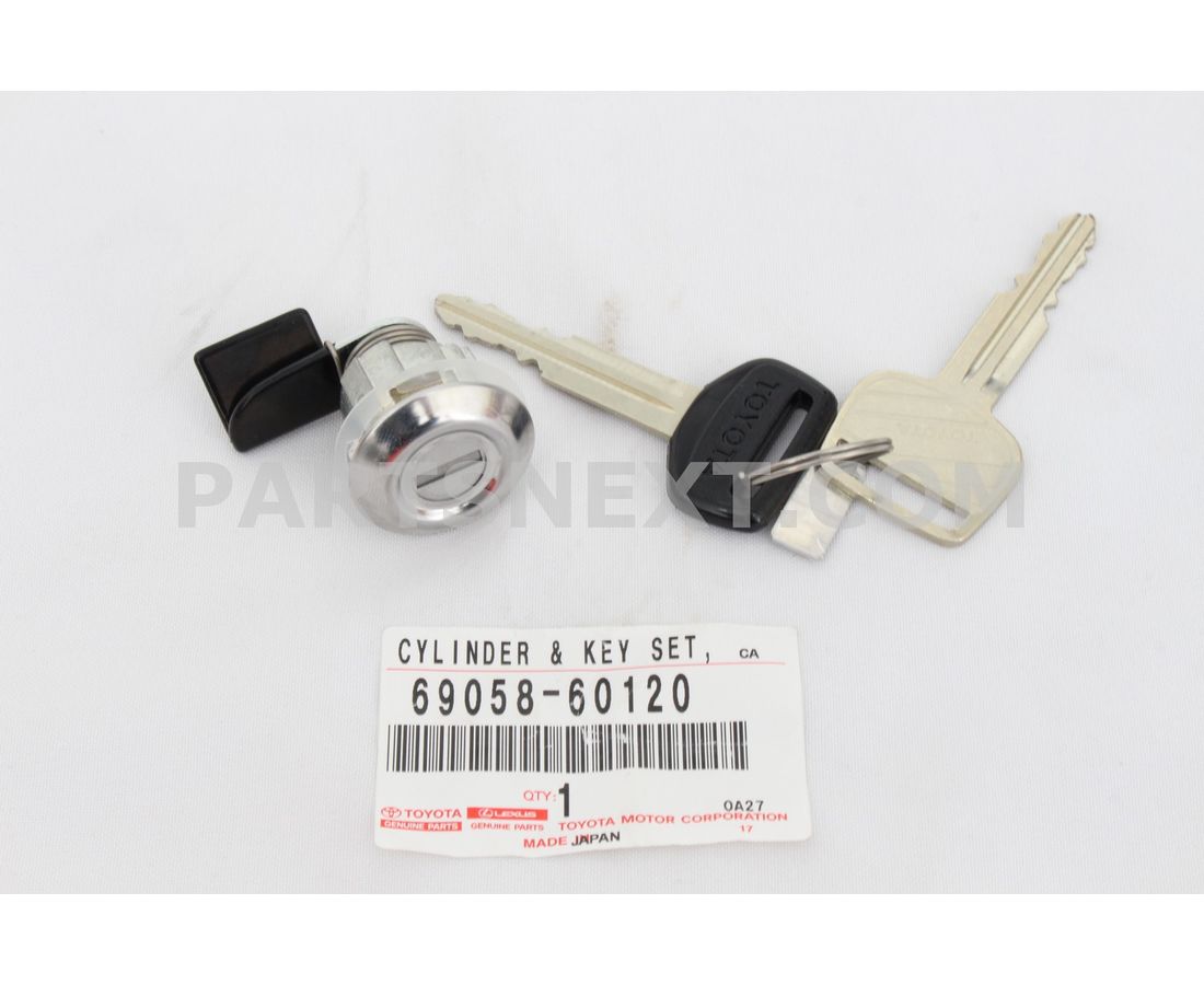 Toyota :: 69058-60120 CYLINDER & KEY SET, FUEL FILLER LID