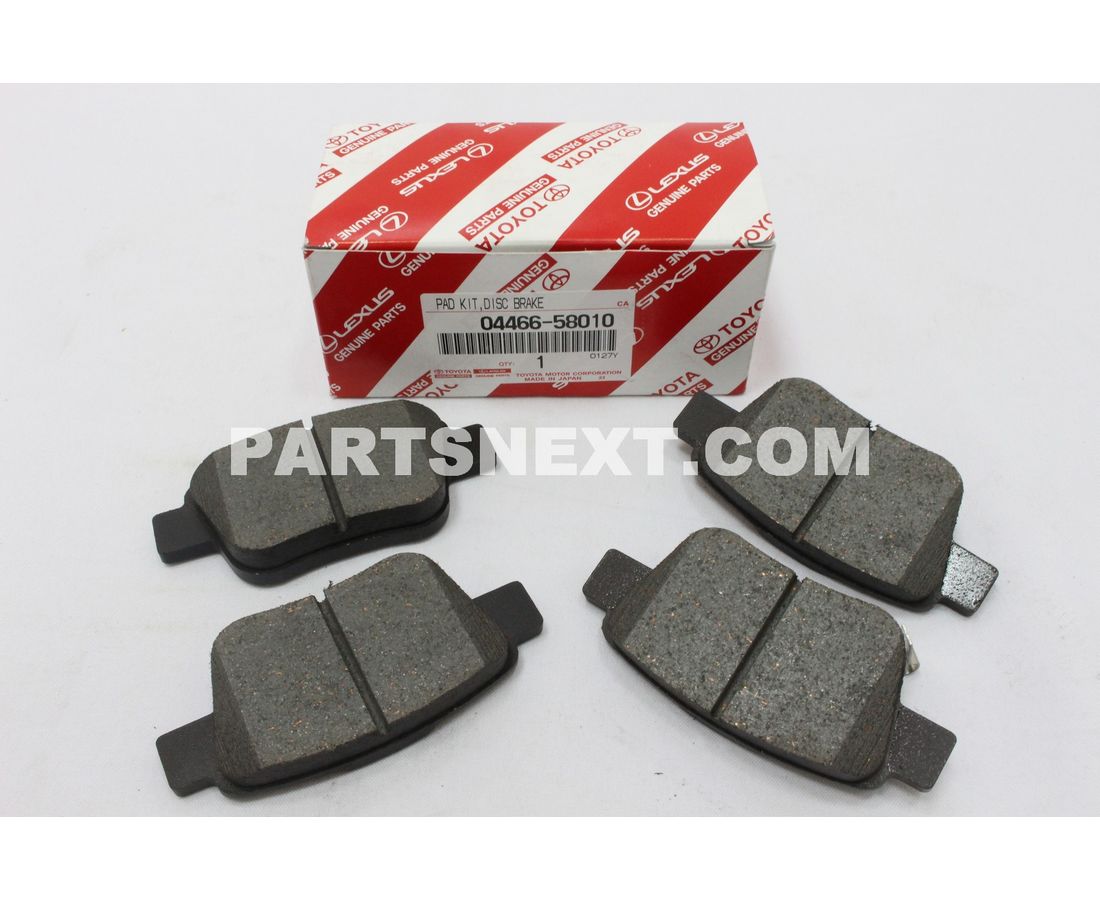 Toyota :: 04466-58010 PAD KIT, DISC BRAKE, REAR