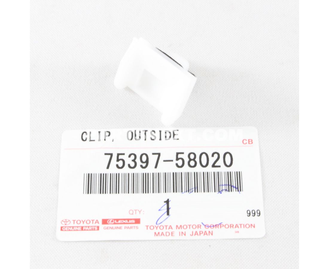 Toyota :: 75397-58020 CLIP, OUTSIDE MOULDING, NO.3