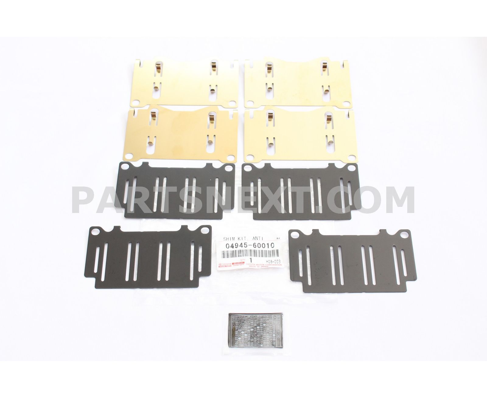 Toyota :: 04945-60010 SHIM KIT, ANTI SQUEAL, FRONT