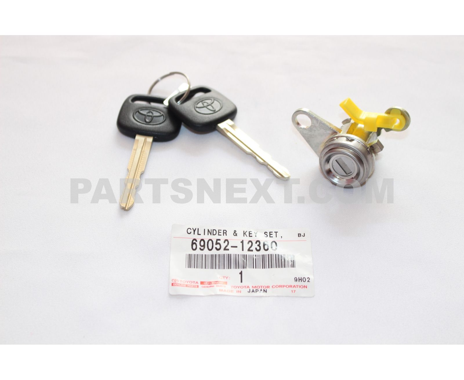 Toyota :: 69052-12360 CYLINDER & KEY SET, DOOR LOCK, LH