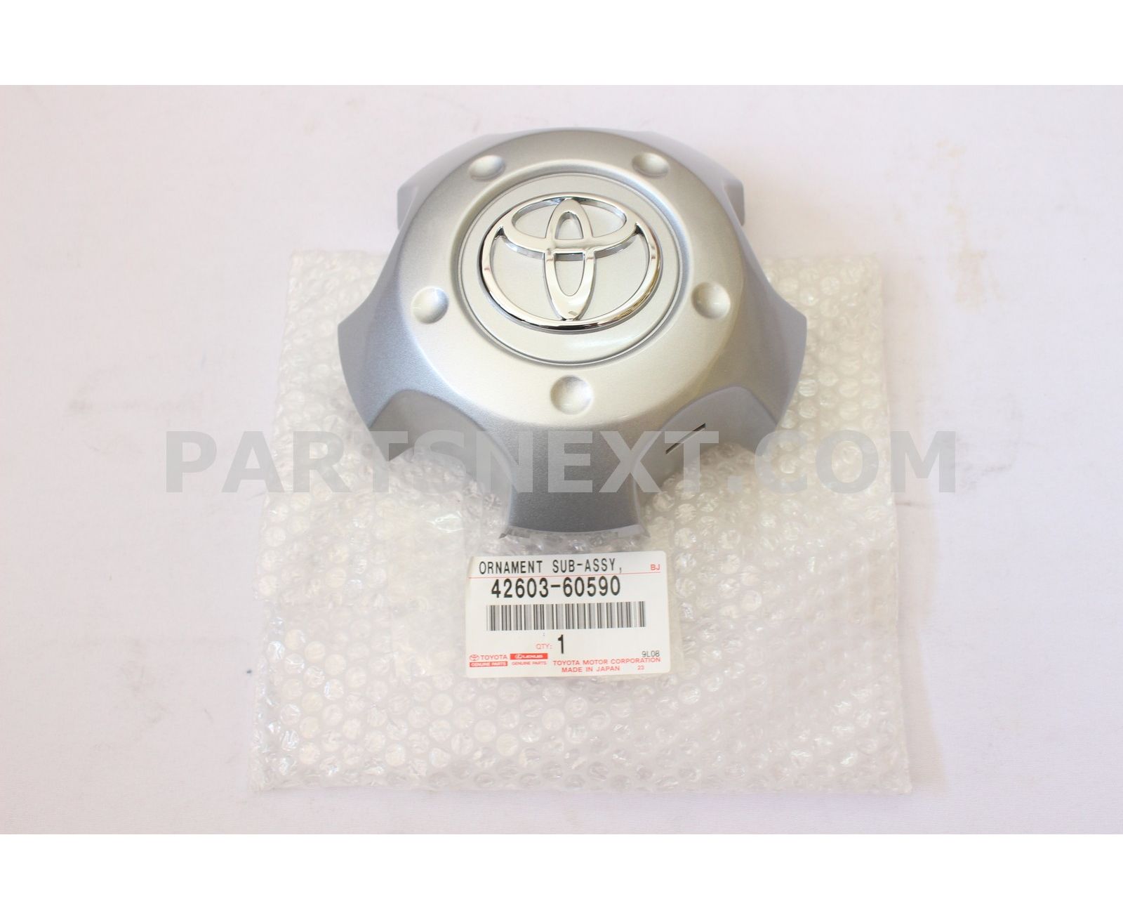 Toyota :: 42603-60590 ORNAMENT SUB-ASSY, WHEEL HUB(FOR FRONT)