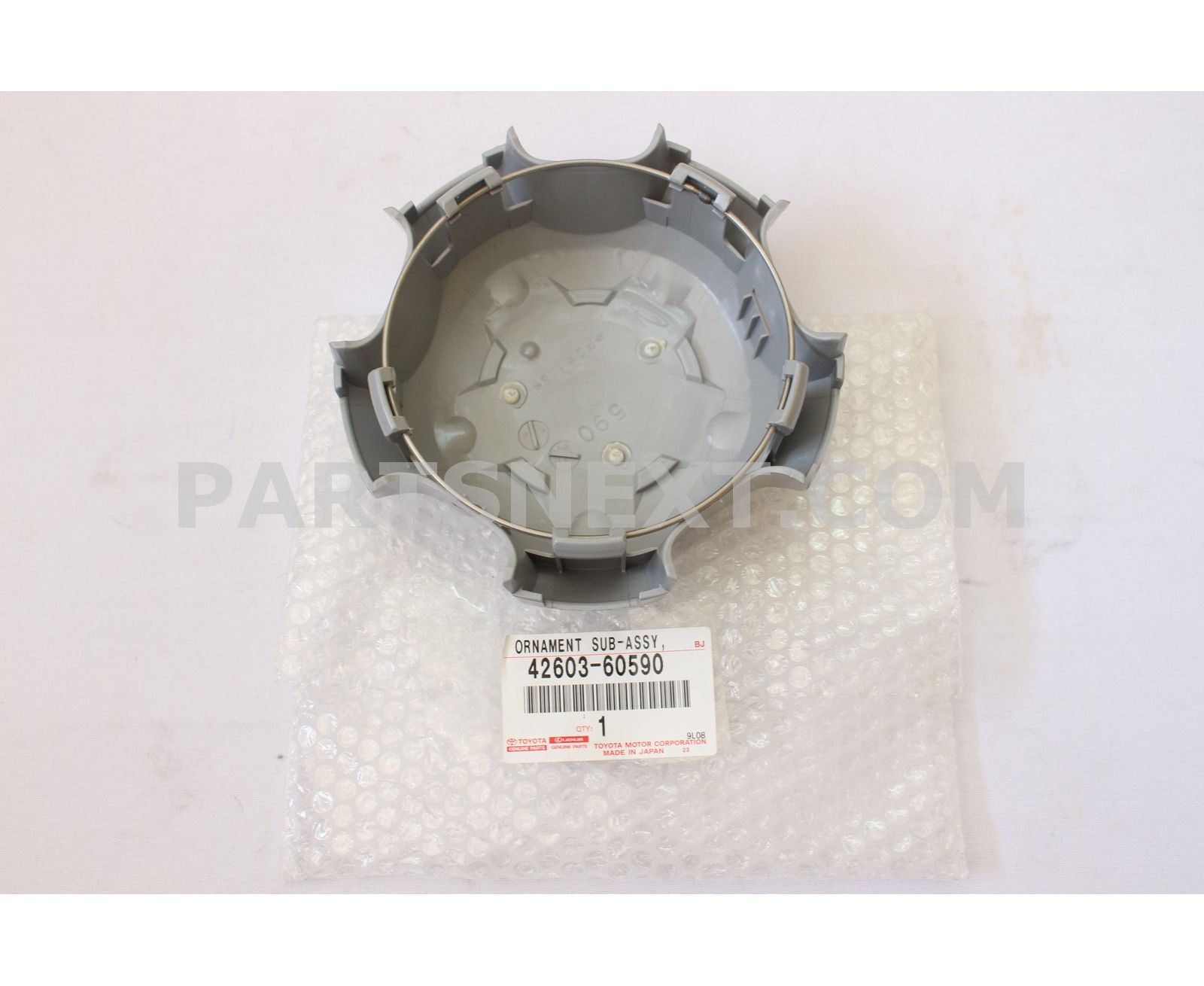 Toyota :: 42603-60590 ORNAMENT SUB-ASSY, WHEEL HUB(FOR FRONT)