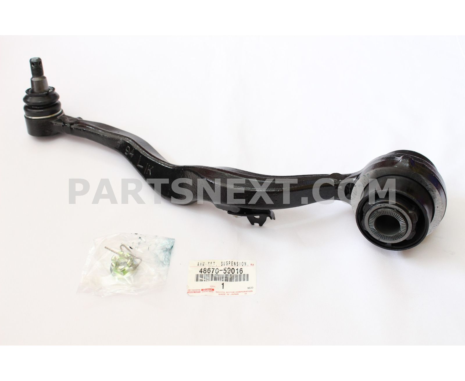 Toyota :: 48670-59016 ARM, FRONT SUSPENSION, LOWER NO.2 LH