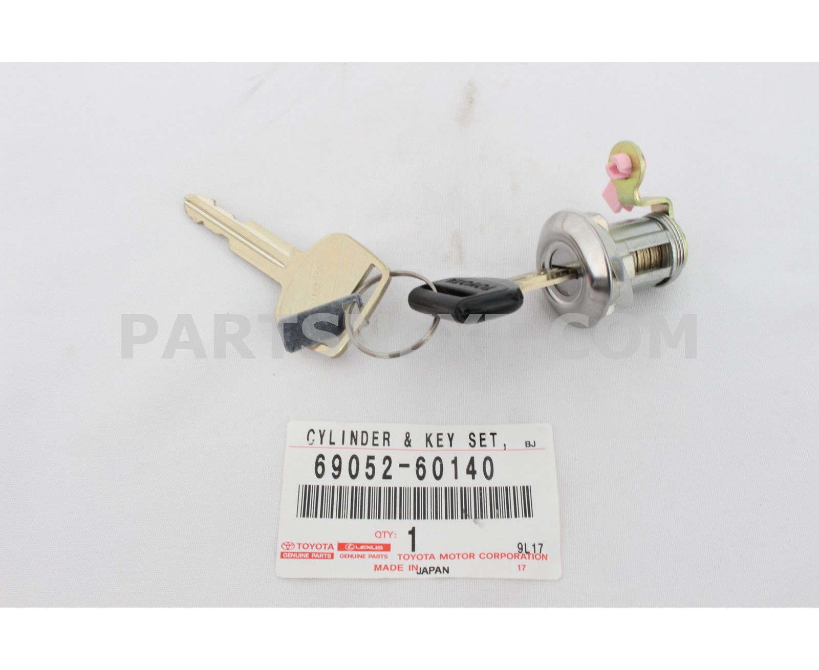 Toyota :: 69052-60140 CYLINDER & KEY SET, BACK DOOR LOCK
