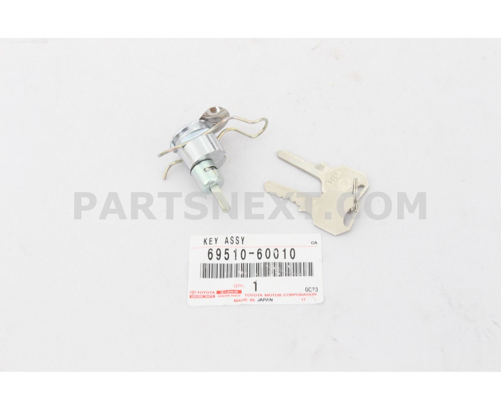 Toyota :: 69510-60010 CYLINDER & KEY SET, BACK DOOR LOCK, RH/LH