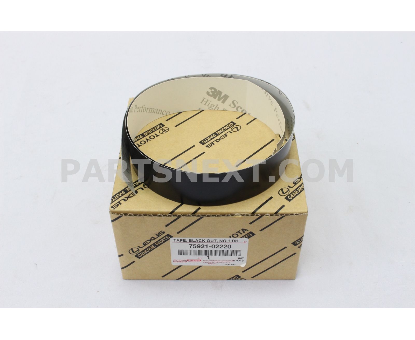 Toyota :: 75921-02220 TAPE, BLACK OUT, NO.1 RH