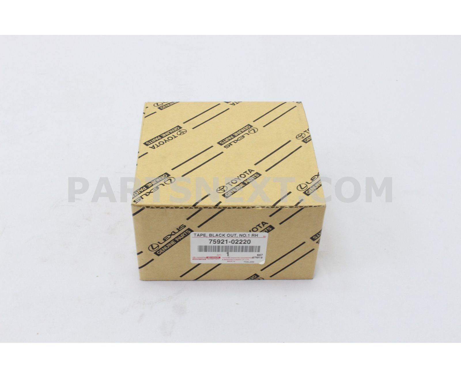 Toyota :: 75921-02220 TAPE, BLACK OUT, NO.1 RH