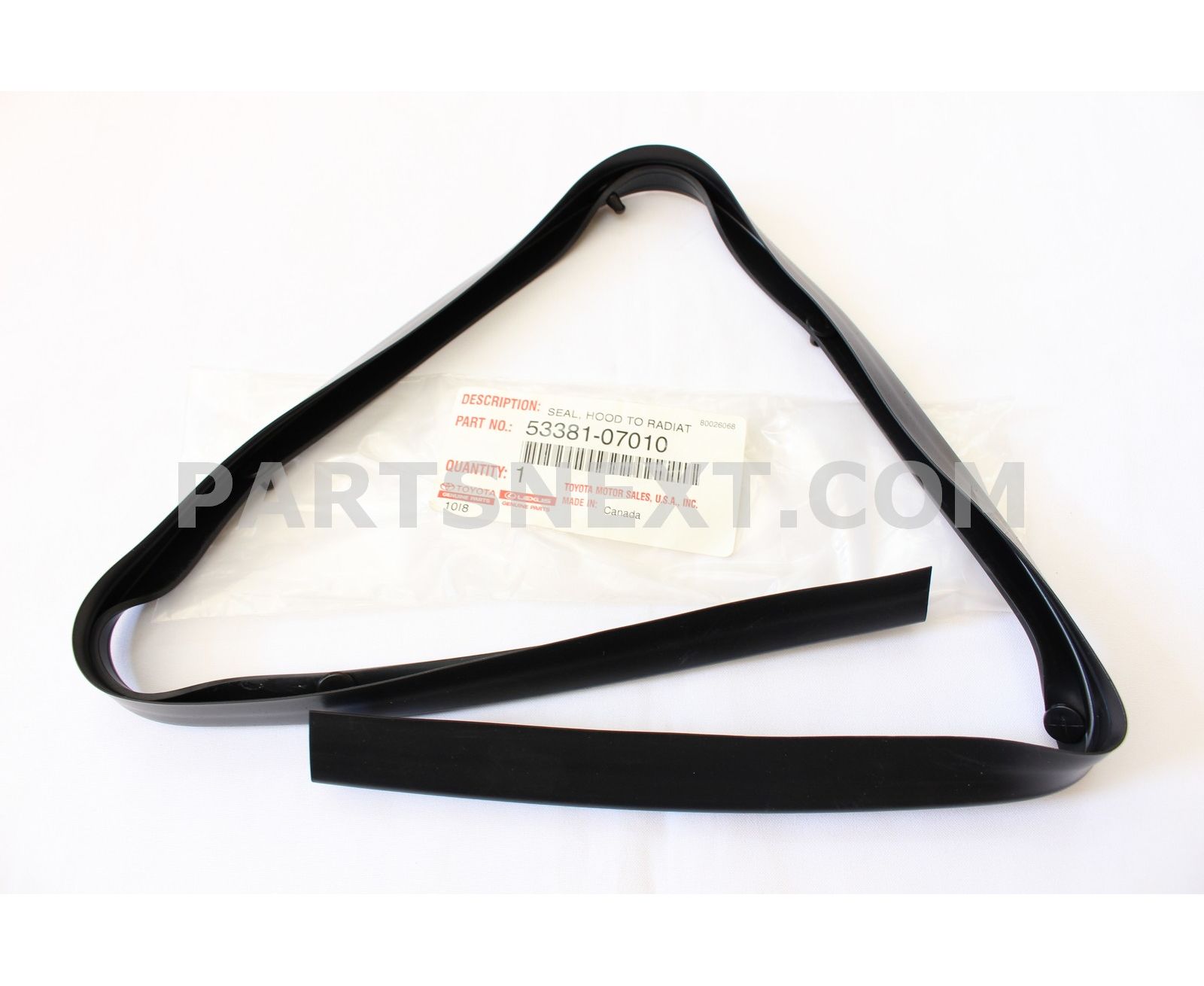 Toyota :: 53381-07010 SEAL, HOOD TO RADIATOR SUPPORT