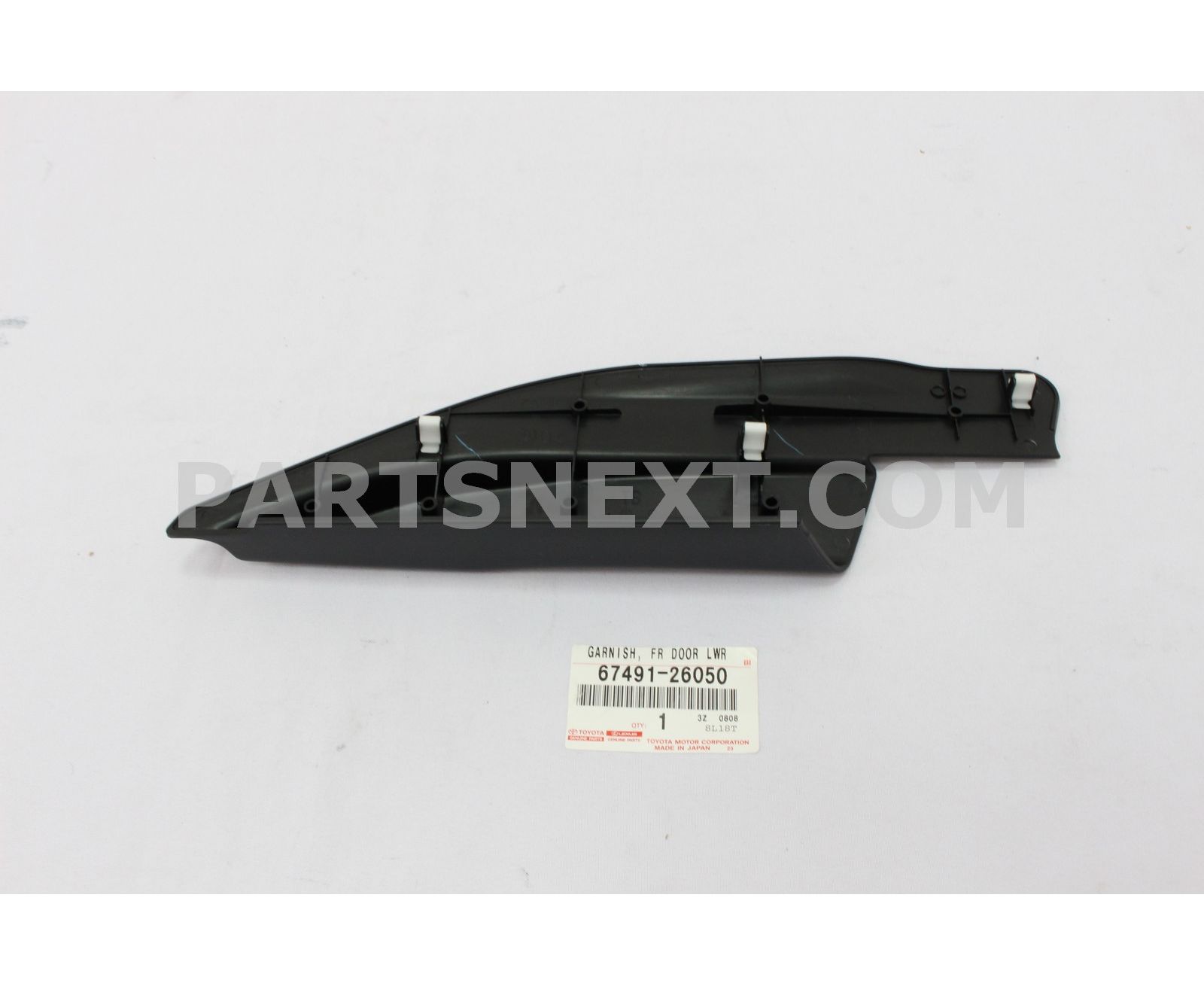 Toyota :: 67491-26050 GARNISH, FRONT DOOR LOWER FRAME BRACKET, RH