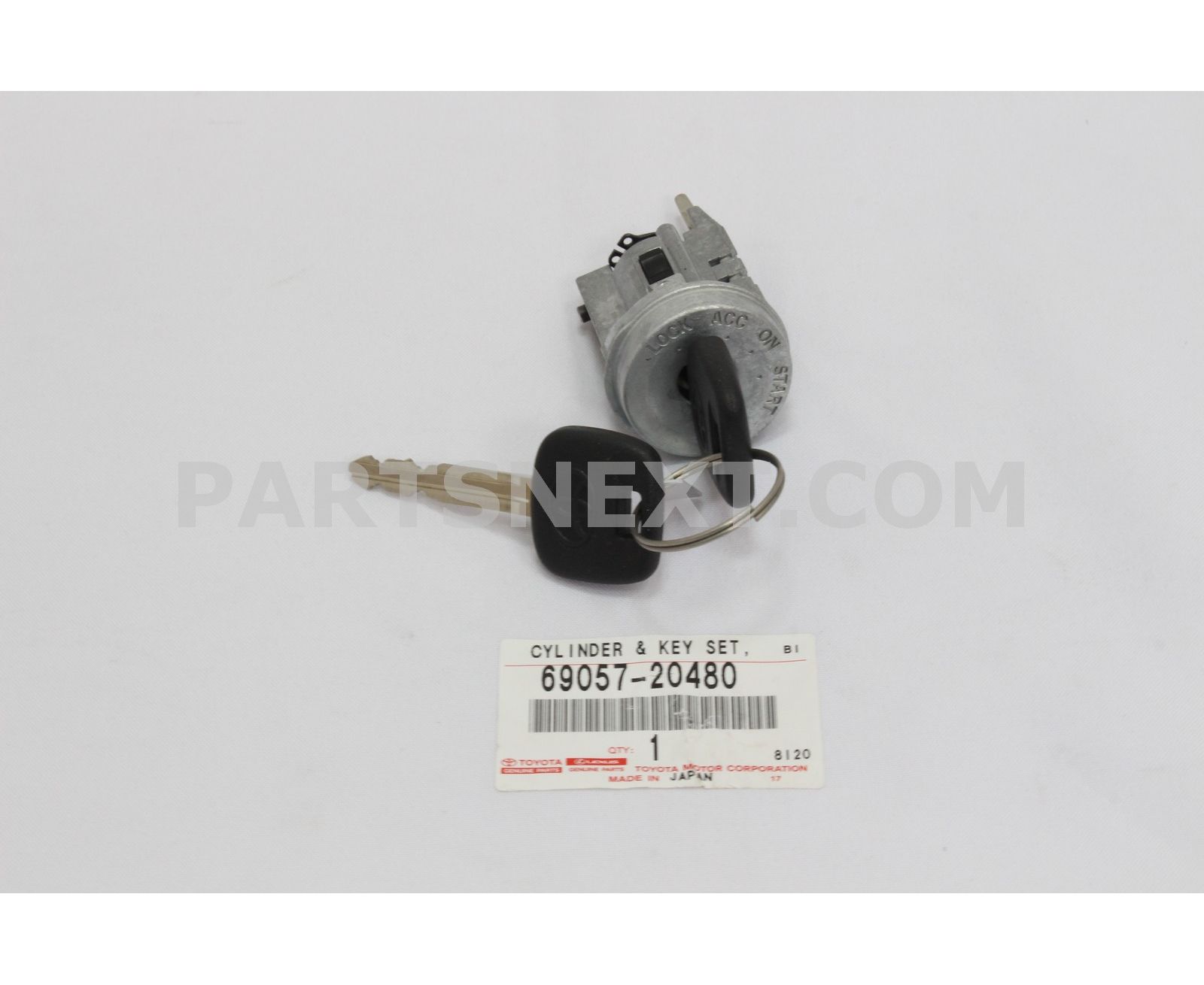 Toyota :: 69057-20480 CYLINDER & KEY SET, IGNITION SWITCH LOCK