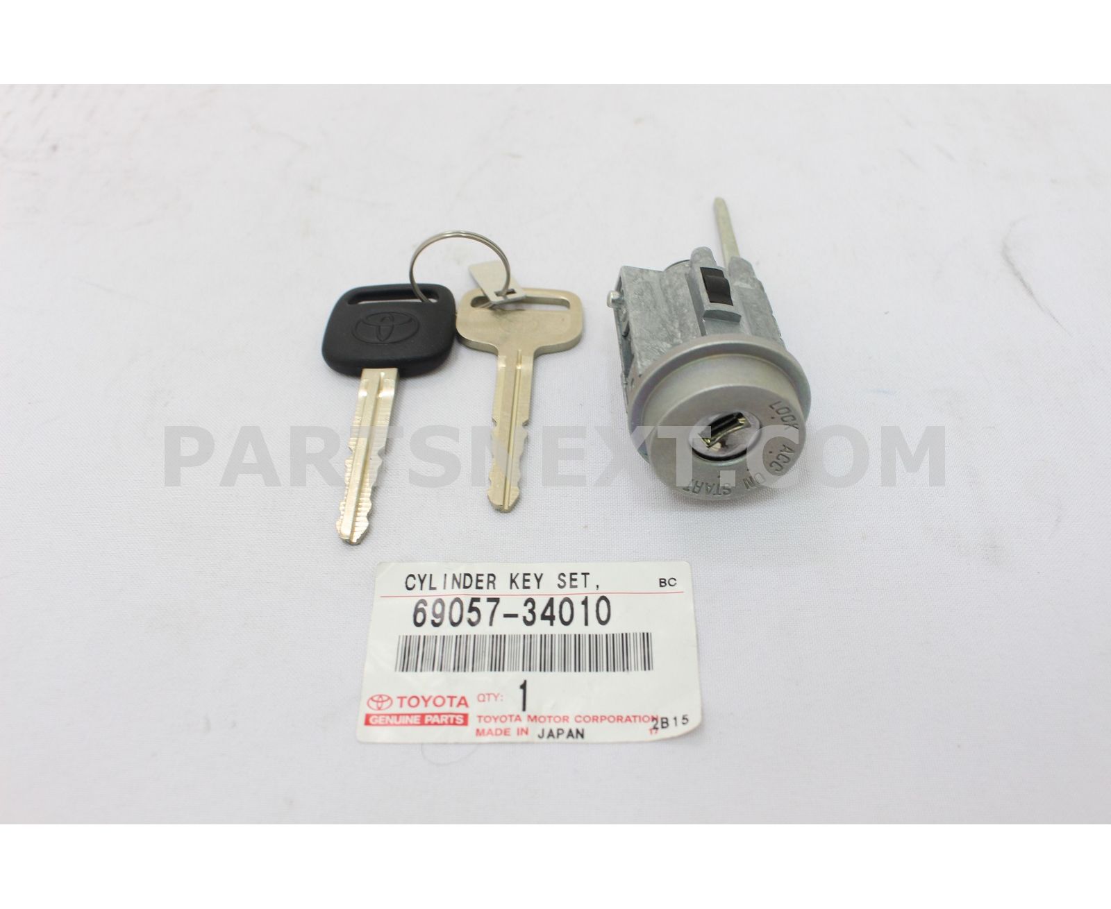 Toyota :: 69057-34010 CYLINDER & KEY SET, IGNITION SWITCH LOCK
