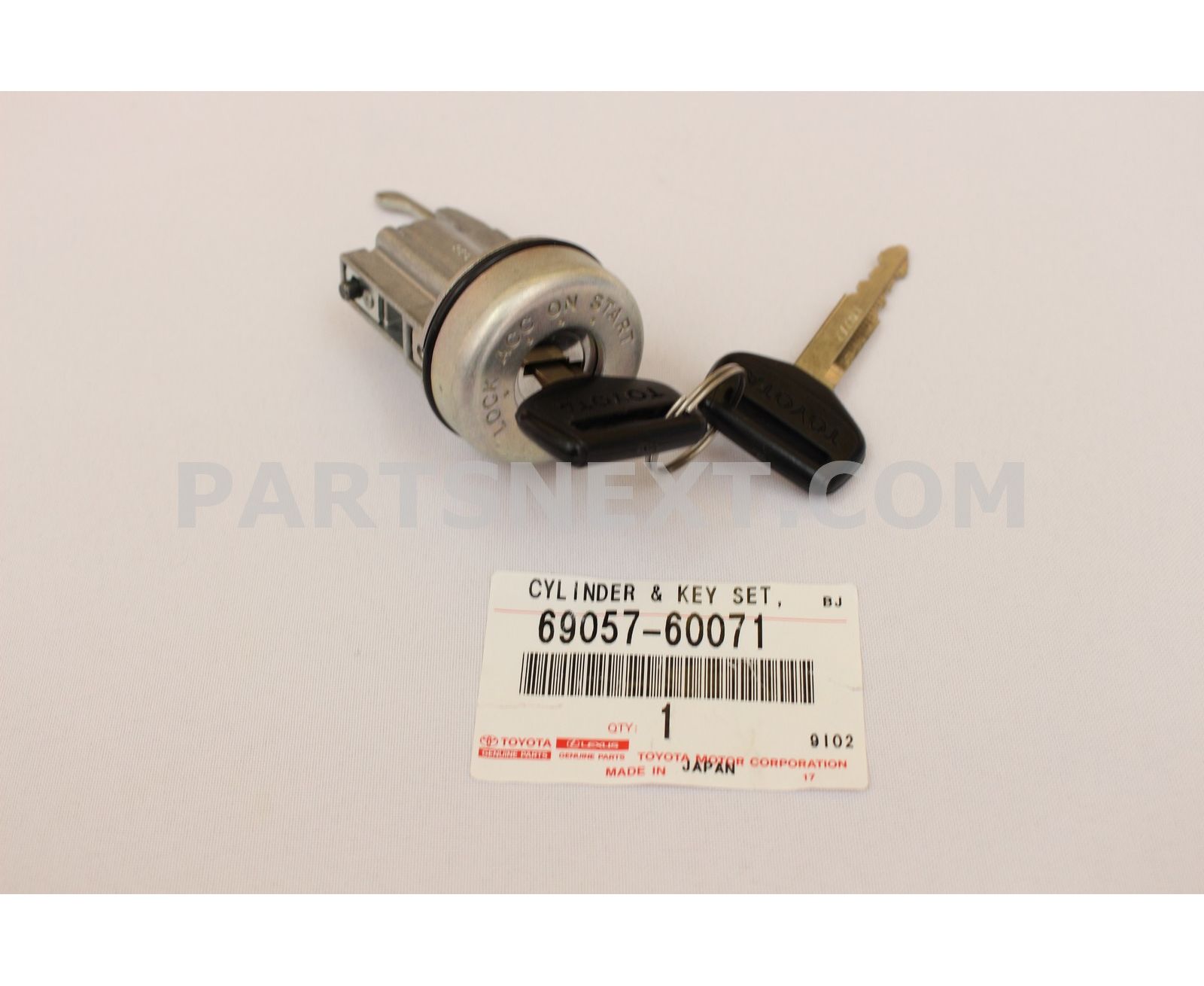 Toyota :: 69057-60071 CYLINDER & KEY SET, IGNITION SWITCH LOCK