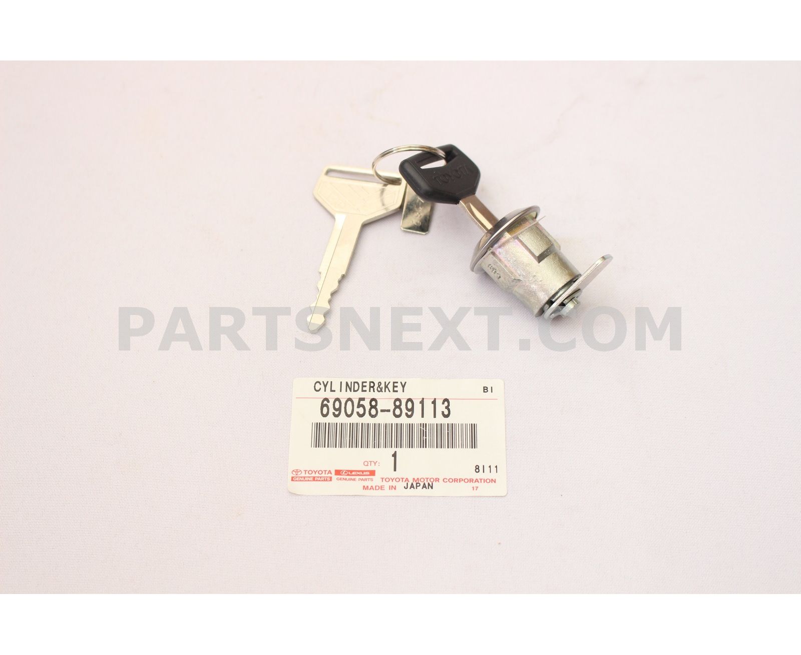 Toyota :: 69058-89113 CYLINDER & KEY SET, FUEL FILLER LID