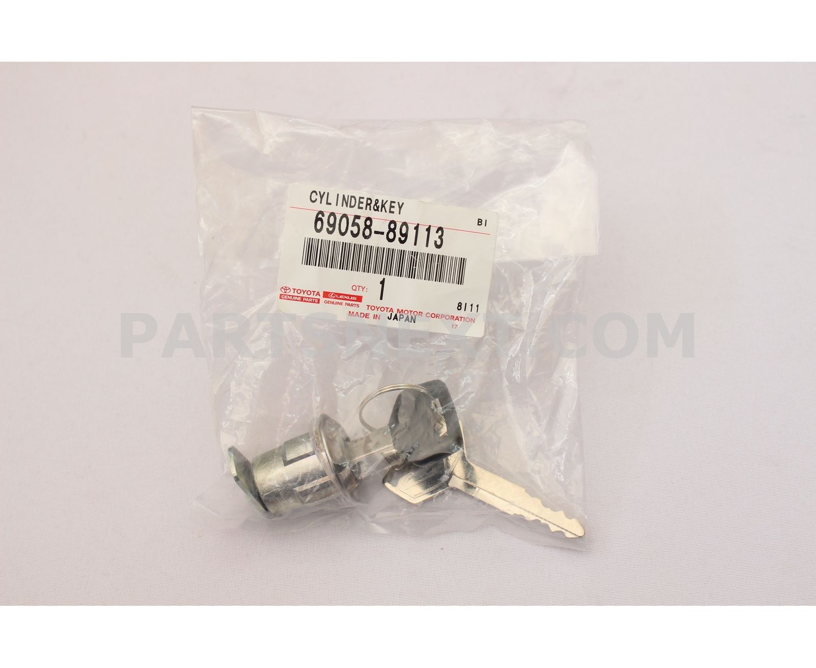 Toyota :: 69058-89113 CYLINDER & KEY SET, FUEL FILLER LID