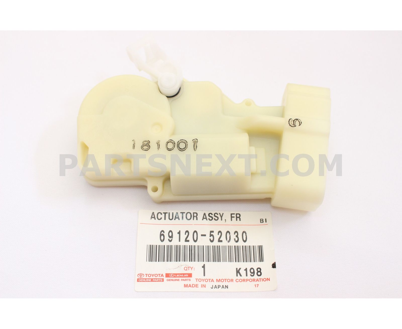 Toyota :: 69120-52030 ACTUATOR ASSY, FRONT DOOR LOCK, LH