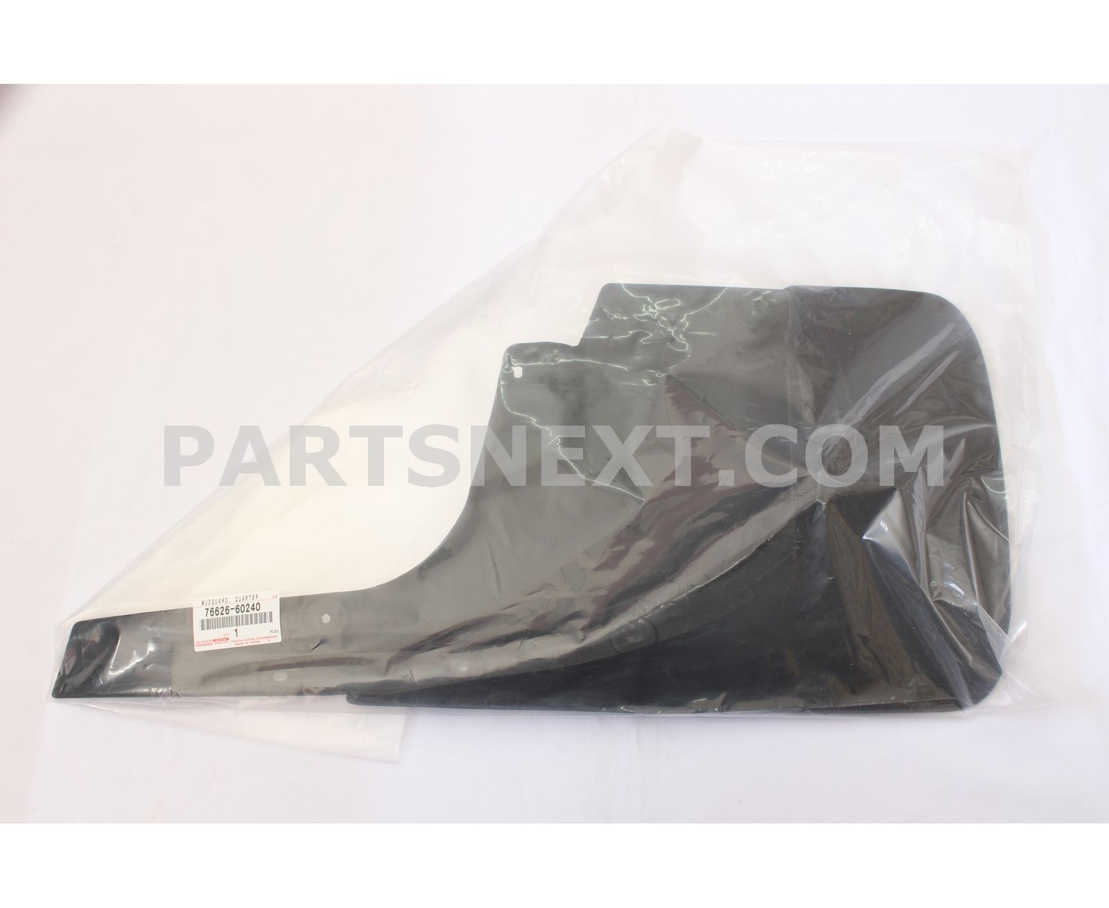 Toyota :: 76626-60240 MUDGUARD, QUARTER PANEL, REAR LH