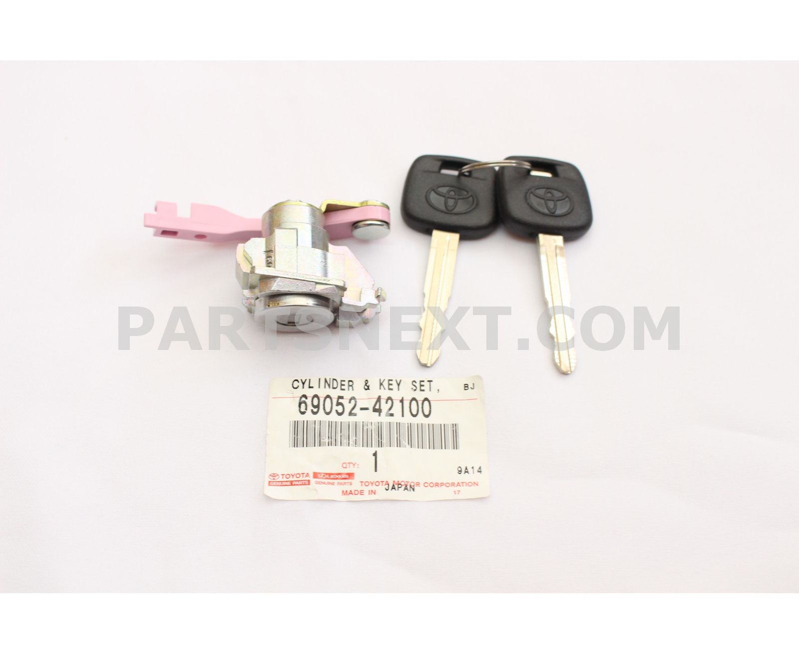 Toyota :: 69052-42100 CYLINDER & KEY SET, DOOR LOCK, LH