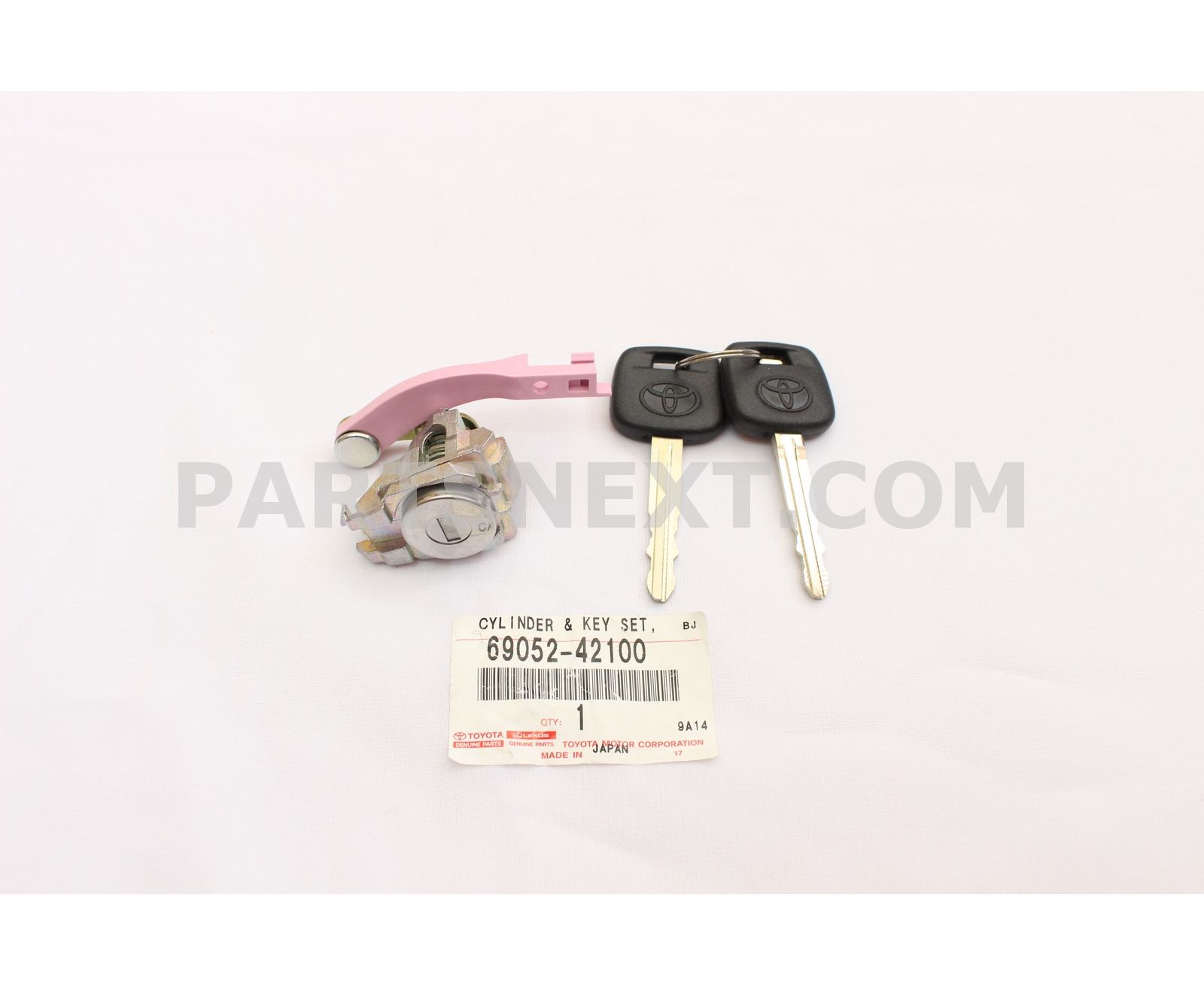 Toyota :: 69052-42100 CYLINDER & KEY SET, DOOR LOCK, LH
