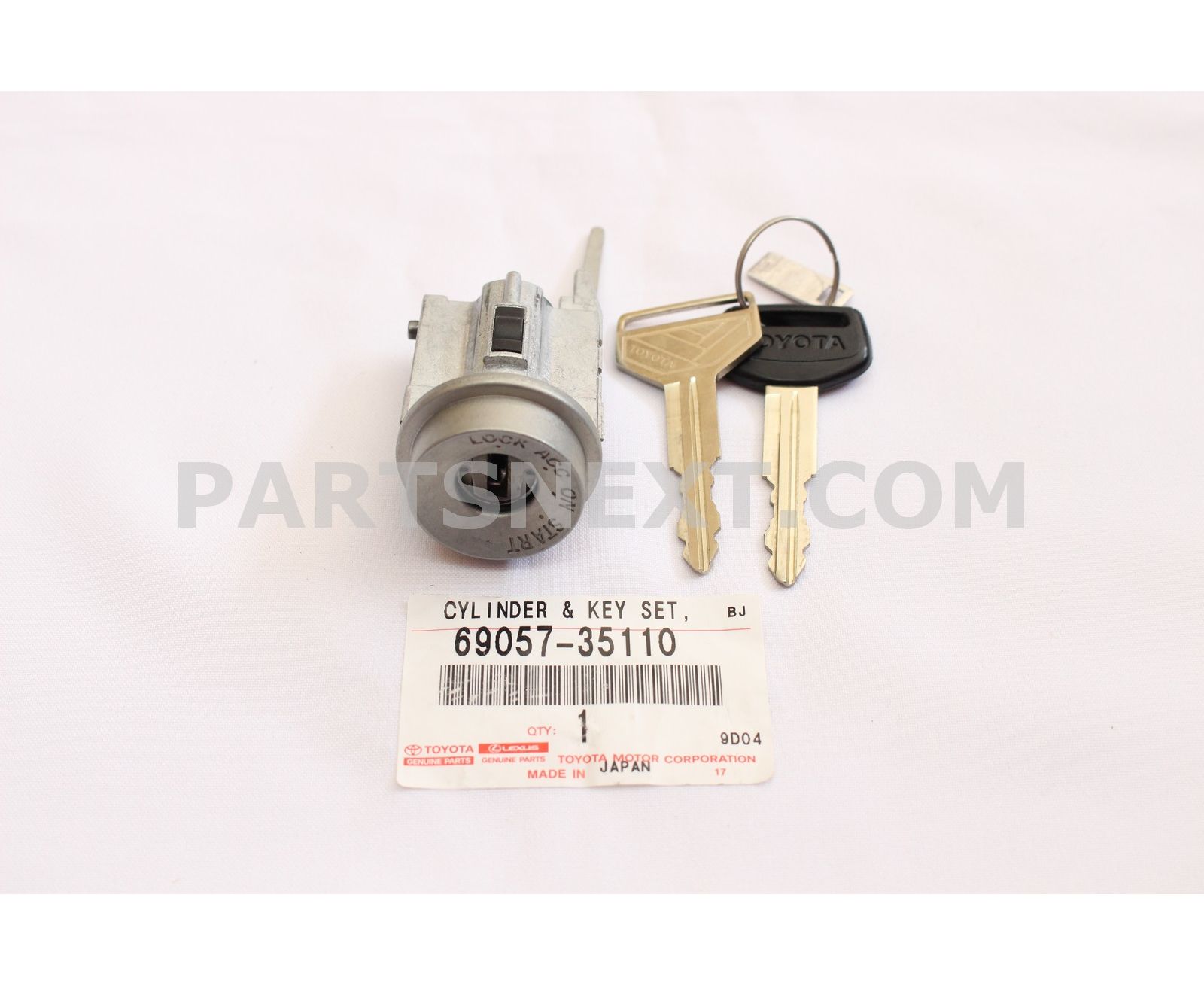 Toyota :: 69057-35110 CYLINDER & KEY SET, IGNITION SWITCH LOCK