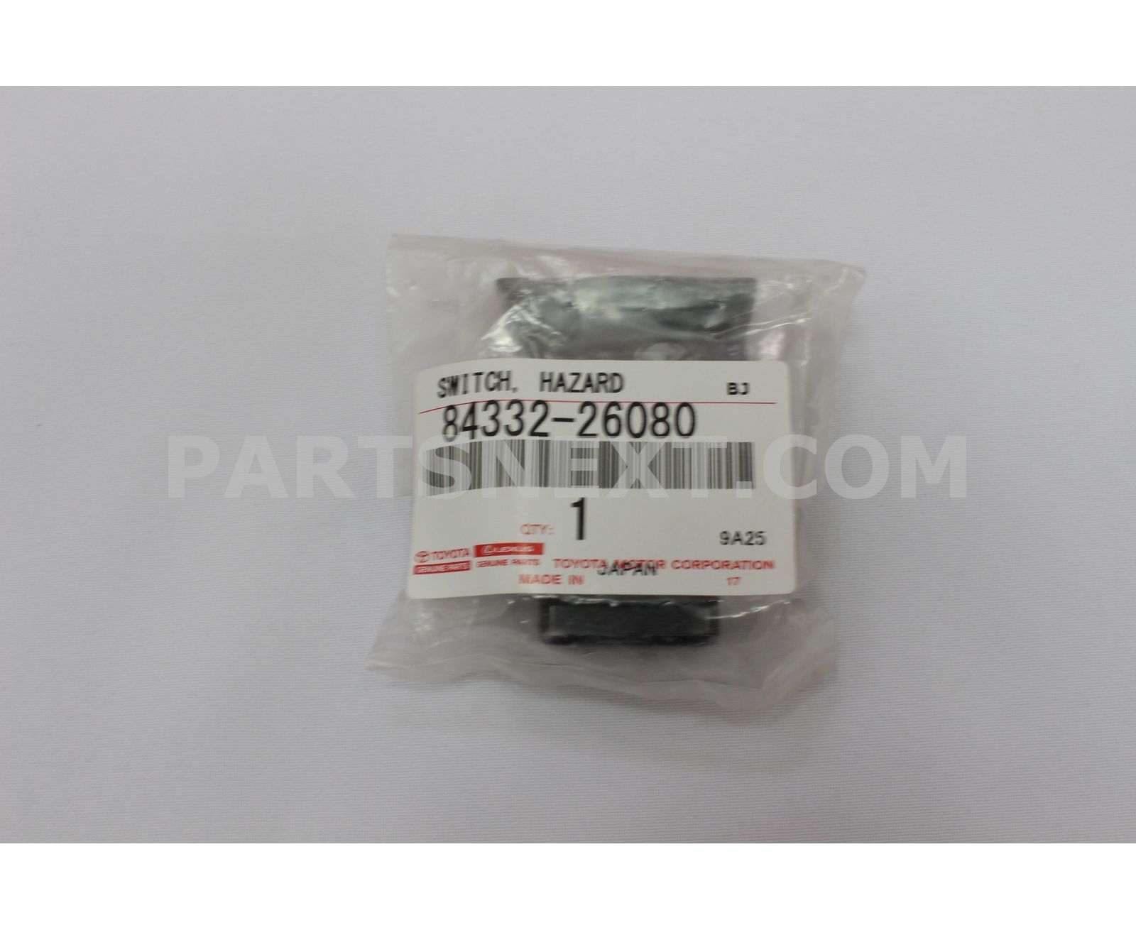 Toyota :: 84332-26080 SWITCH ASSY, HAZARD WARNING SIGNAL