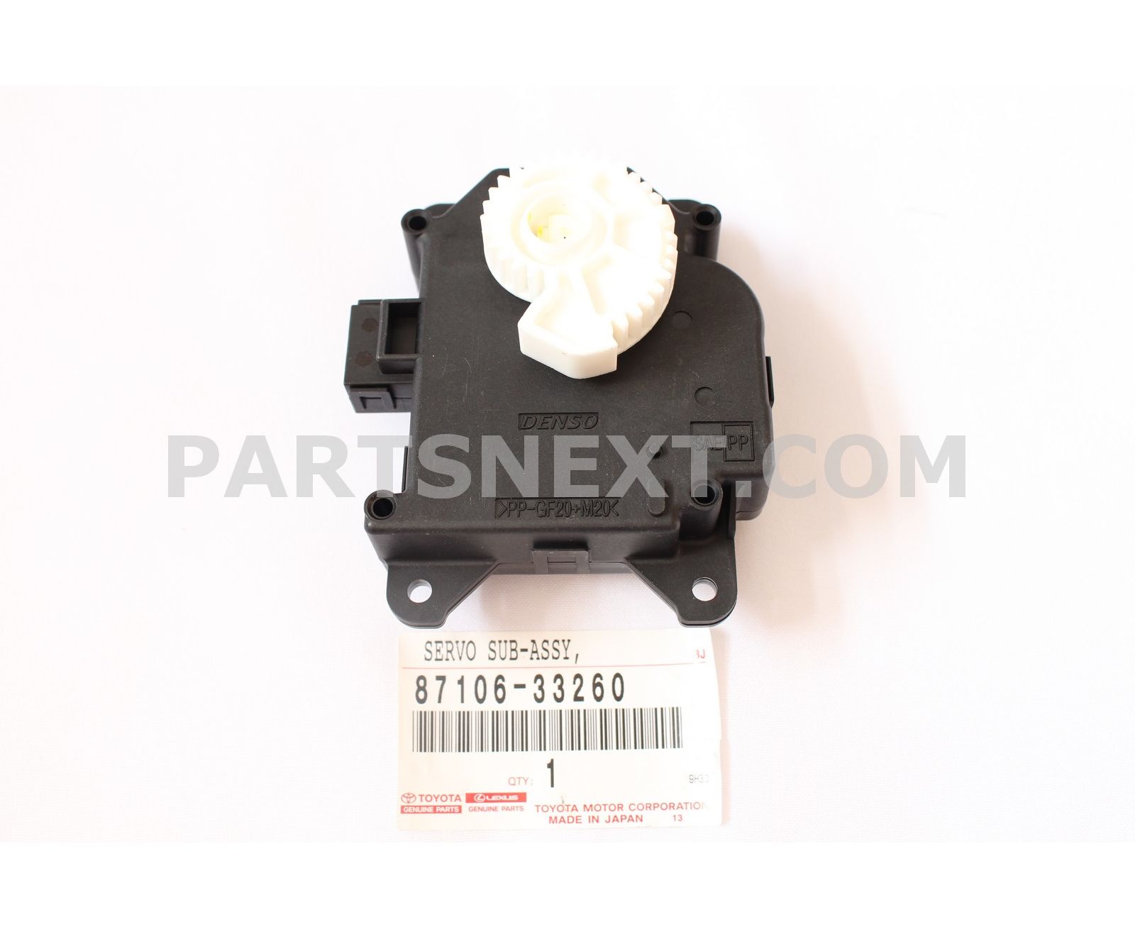 Toyota :: 87106-33260 DAMPER SERVO SUB-ASSY, AIR CONDITIONER RADIATOR, NO.2